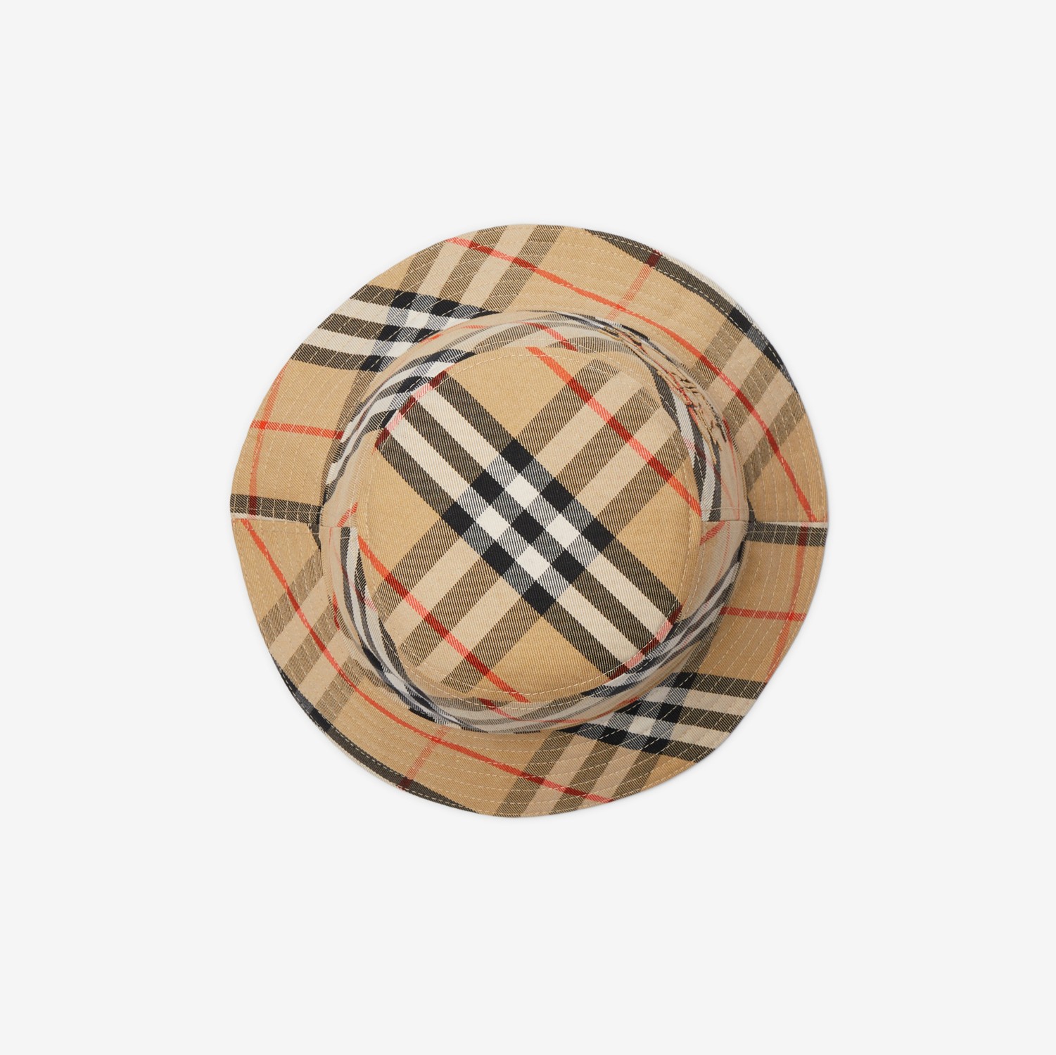 Check EKD Cotton Blend Bucket Hat in Sand - Men | Burberry® Official Check EKD Cotton Blend Bucket Hat in Sand - Men | Burberry® Official