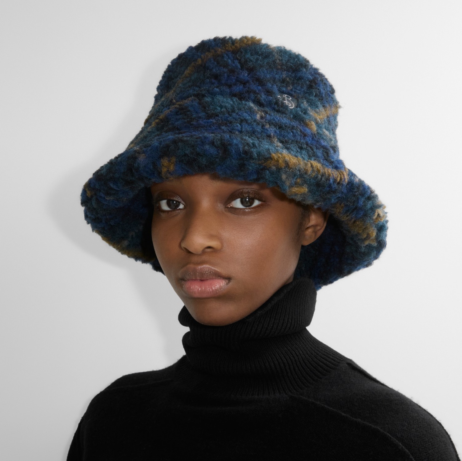 Sombrero de pesca en polar Check (Medianoche) - Hombre | Burberry® oficial Sombrero de pesca en polar Check (Medianoche) - Hombre | Burberry® oficial