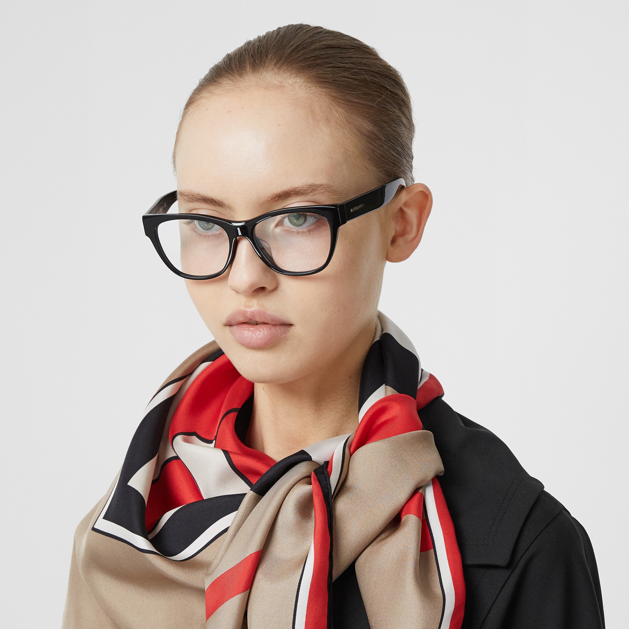 Square Optical Frames In Black Women Burberry United States