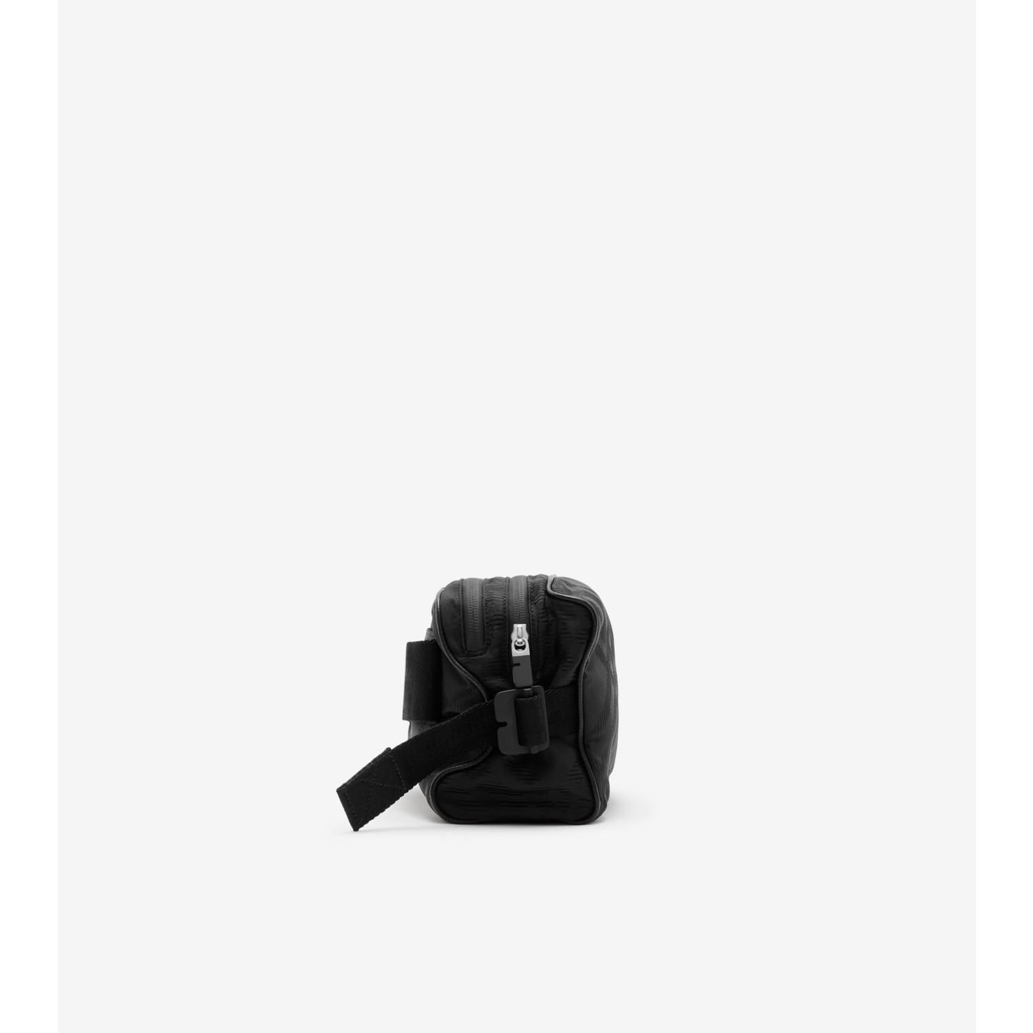 Check Jacquard Belt Bag In Black Men Burberry® Official