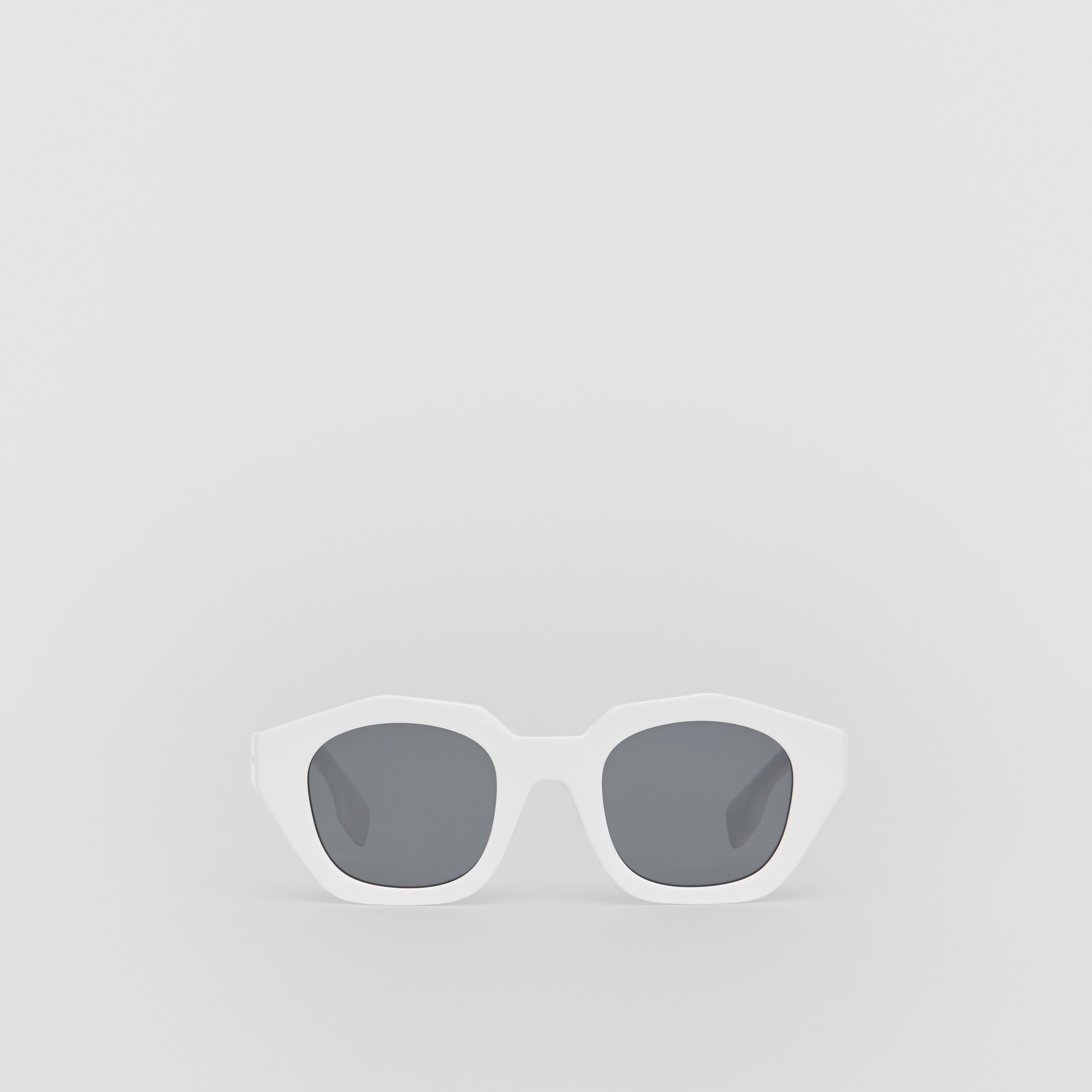 Geometric Frame Sunglasses In White Women Burberry United States