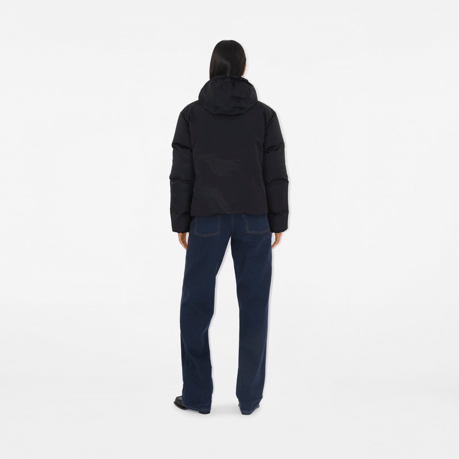 EKD Nylon Puffer Jacket in Charcoal - Women | Burberry® Official EKD Nylon Puffer Jacket in Charcoal - Women | Burberry® Official