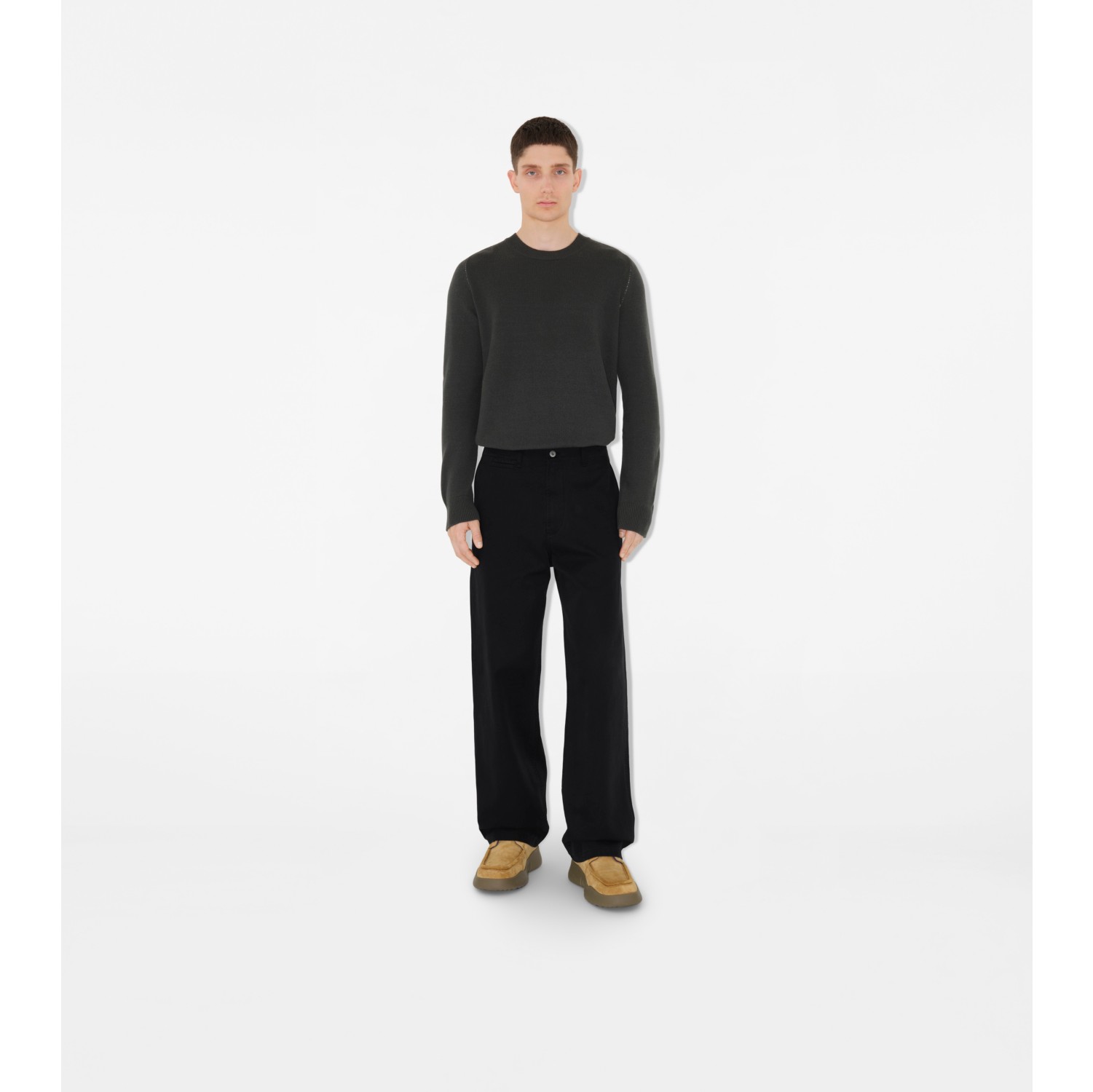 Suede Log Boots in Manilla - Men | Burberry® Official