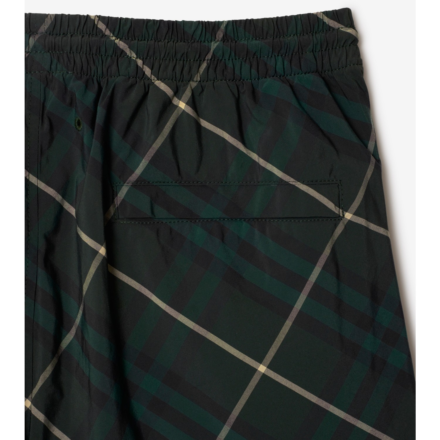 Check Swim Shorts in Jungle - Men | Burberry® Official