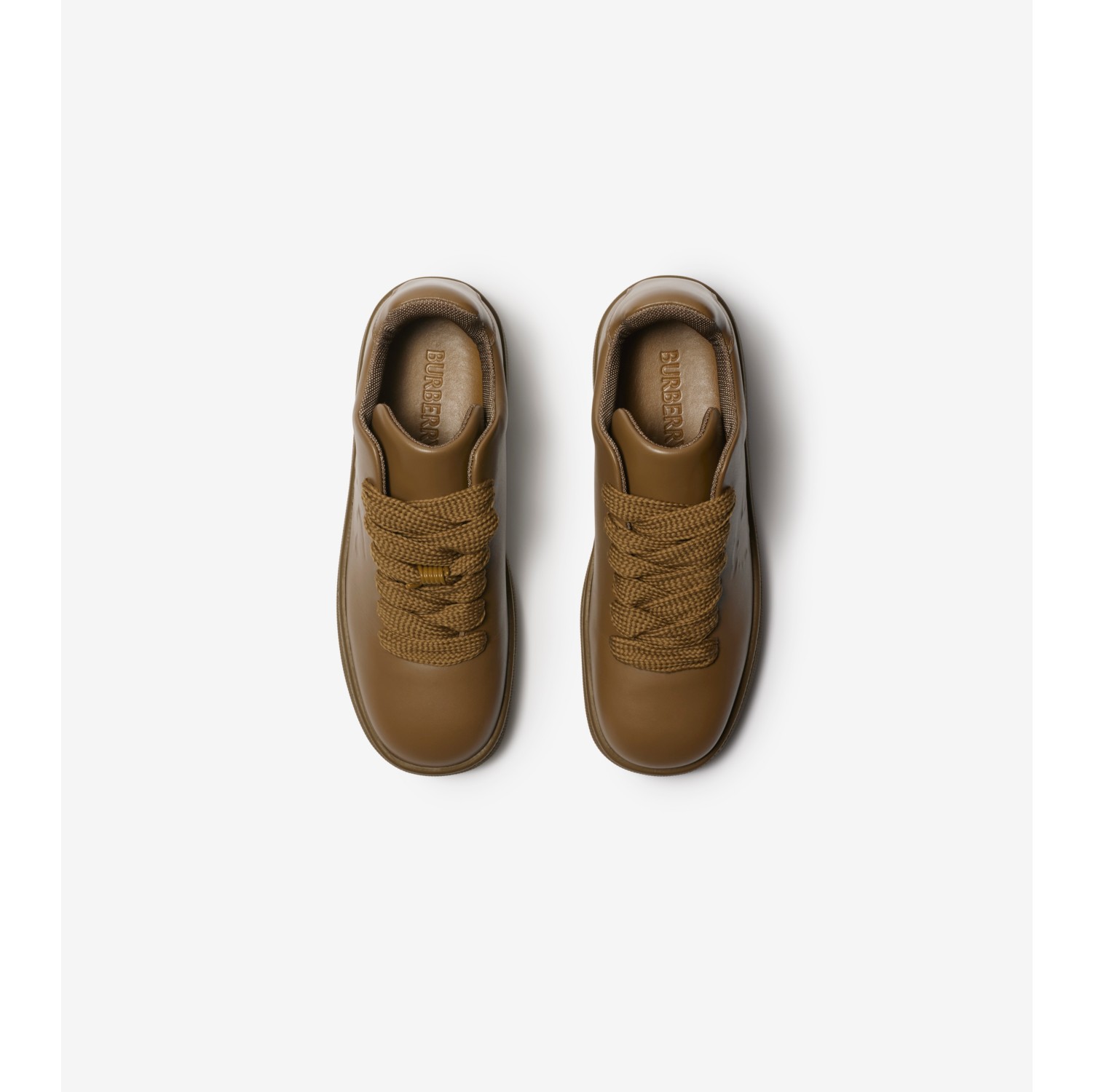 Leather Box Sneakers in Shrew - Men | Burberry® Official