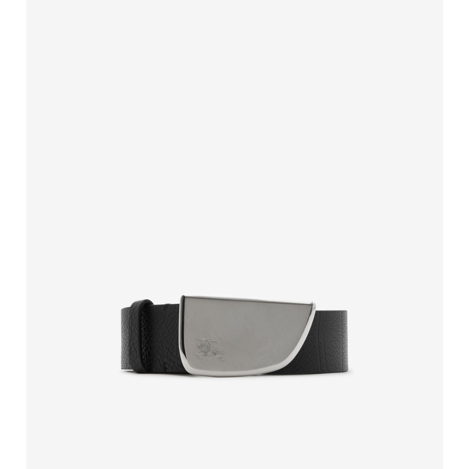 Leather Shield Belt in Black - Men | Burberry® Official