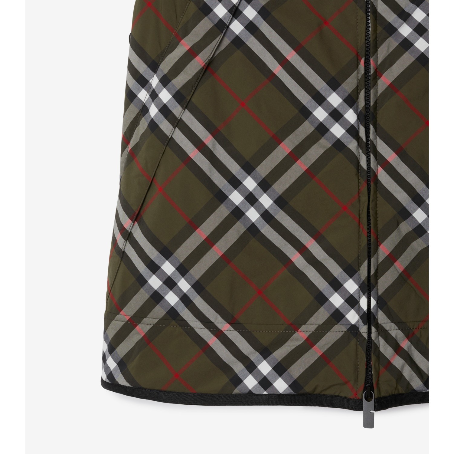 Check Nylon Gilet in Loch - Men | Burberry® Official