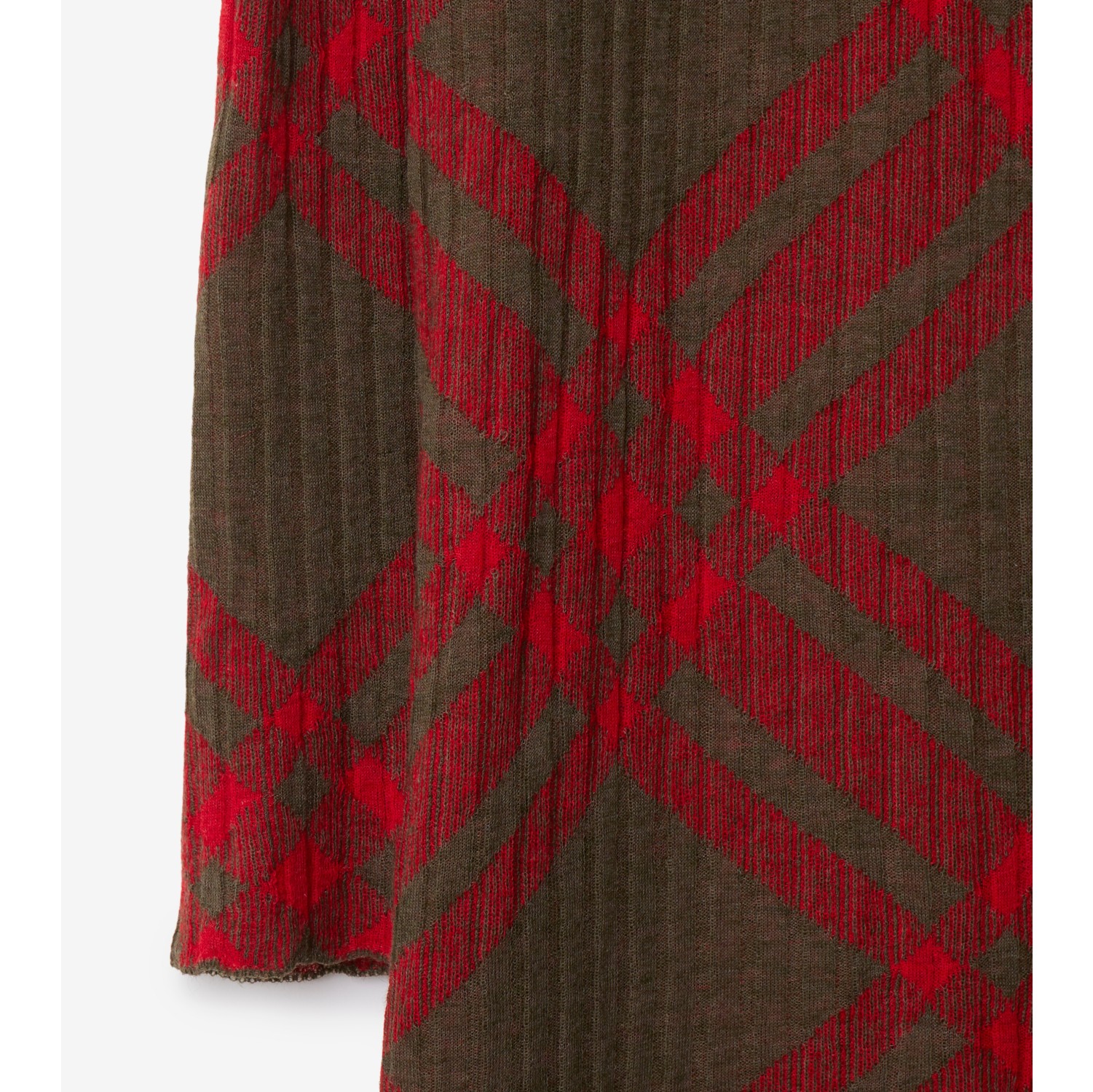 Check Wool Blend Dress in Loch - Women, Nylon | Burberry® Official