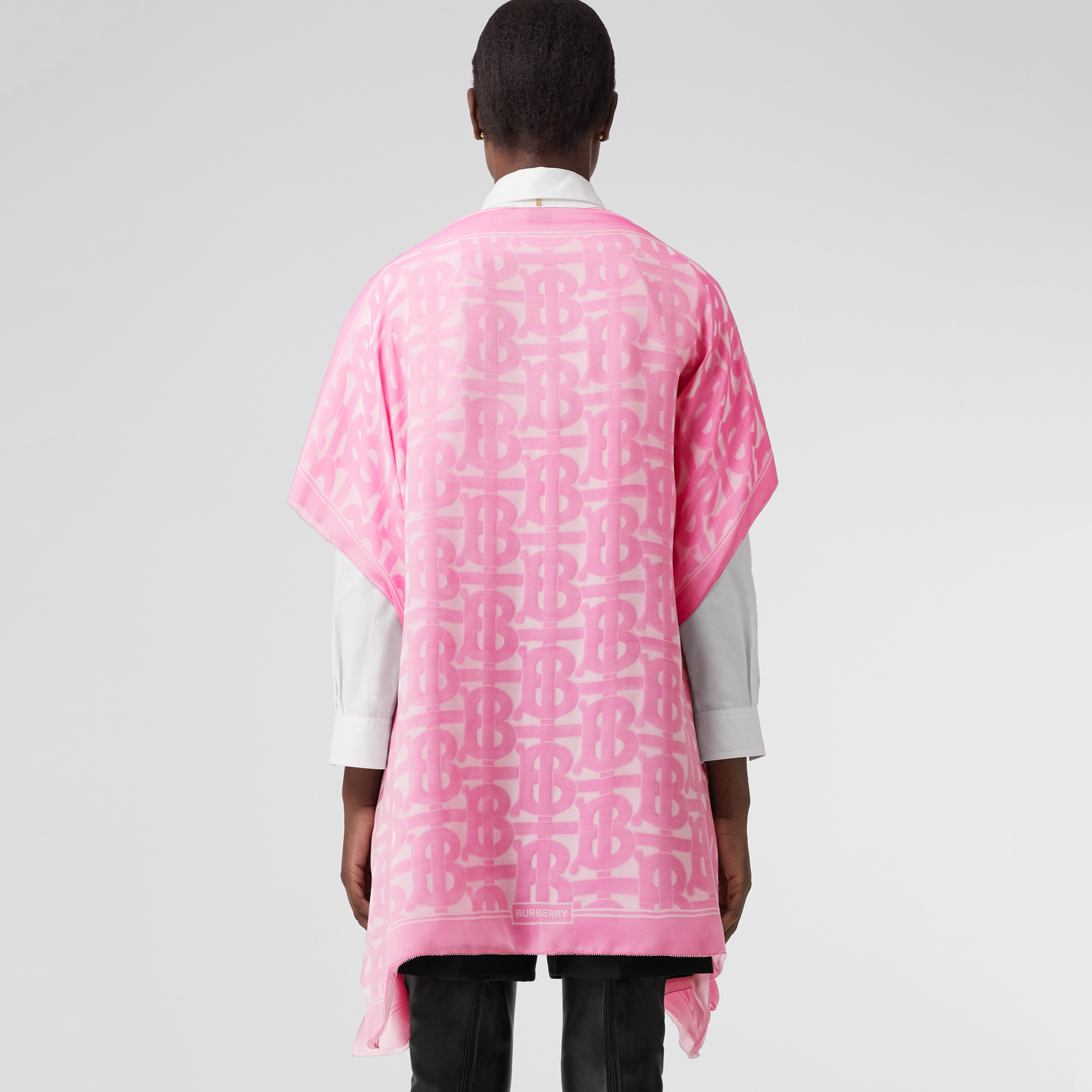 monogram-silk-chiffon-jacquard-cape-in-bubblegum-pink-women