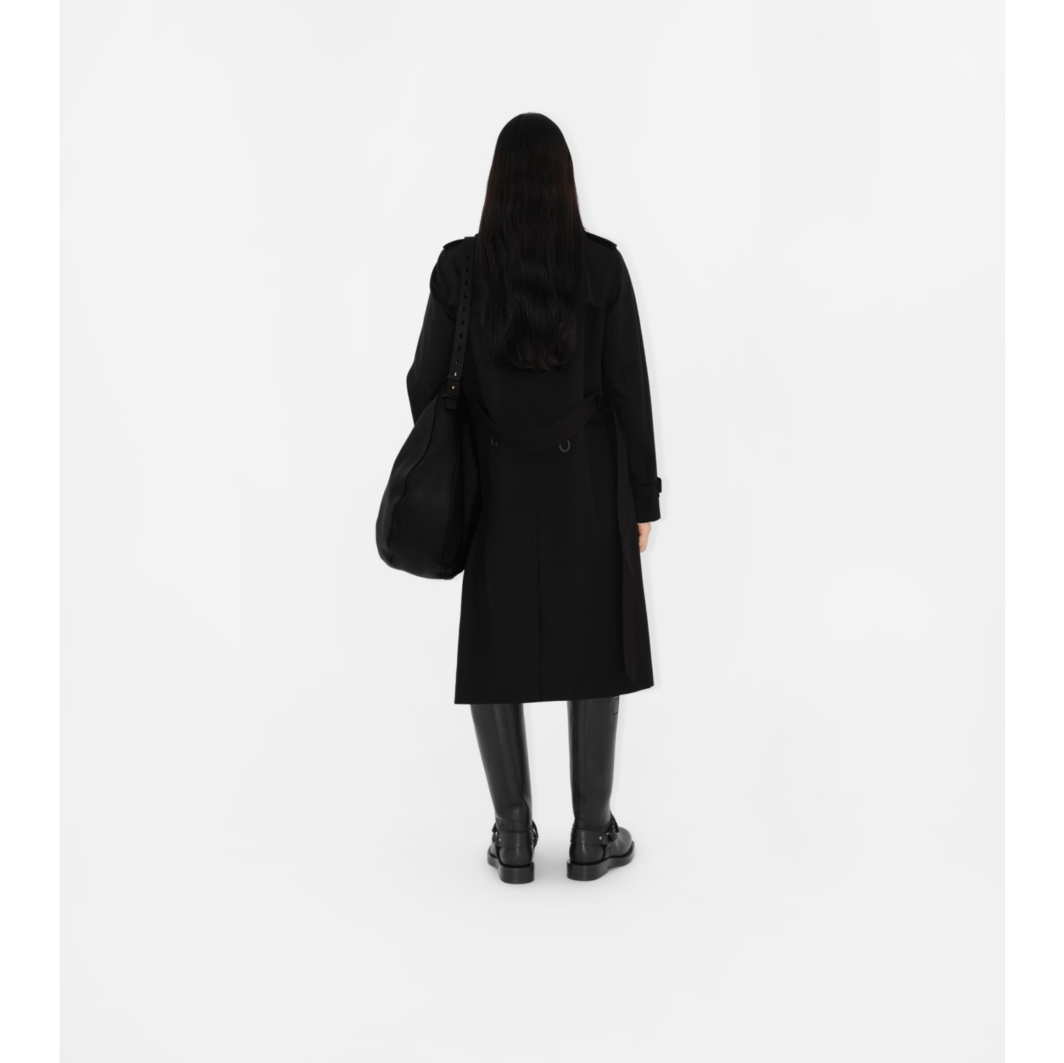 Long Kensington Heritage Trench Coat in Black - Women | Burberry® Official