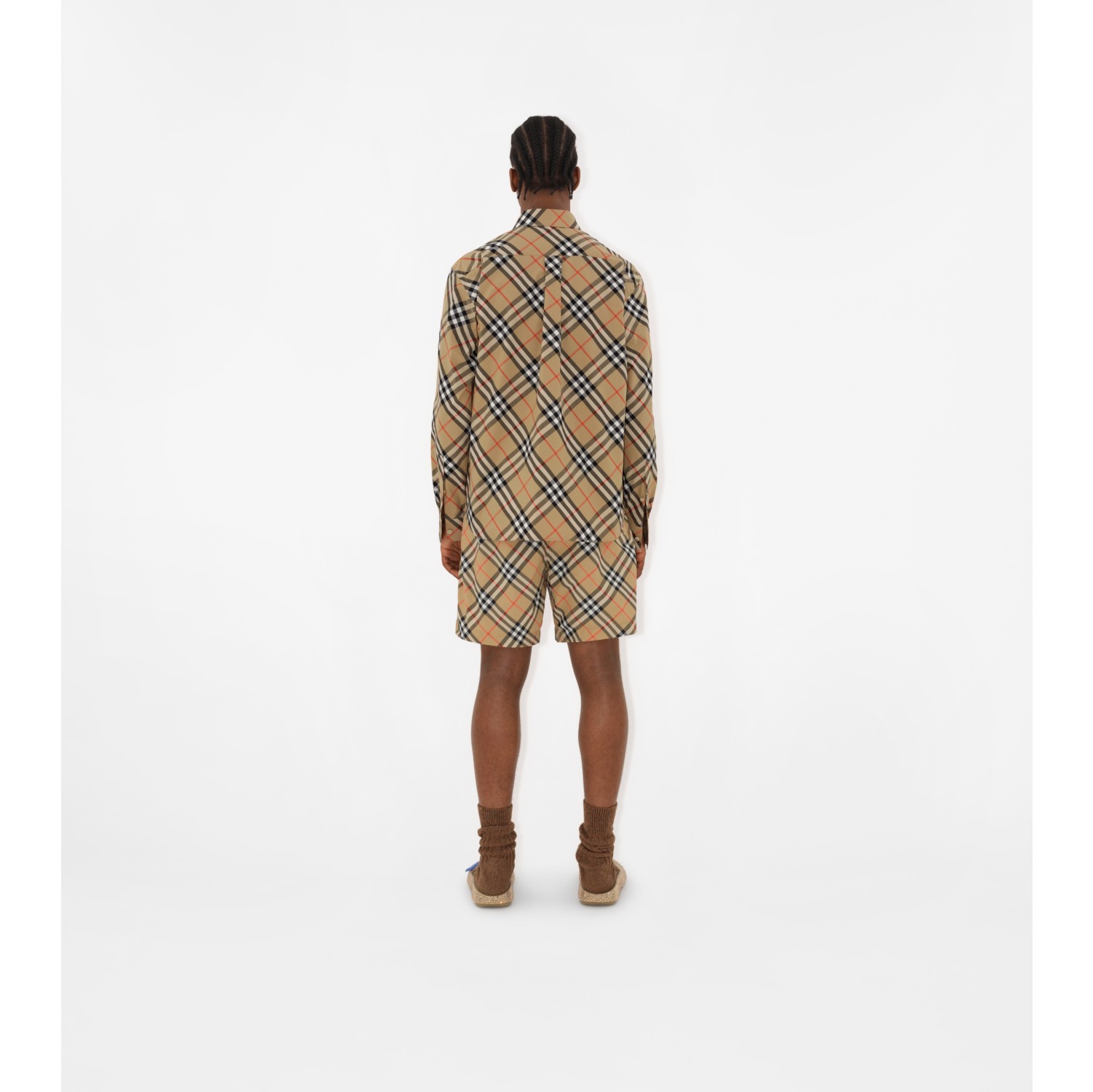 Check Cotton Shirt in Sand | Burberry® Official