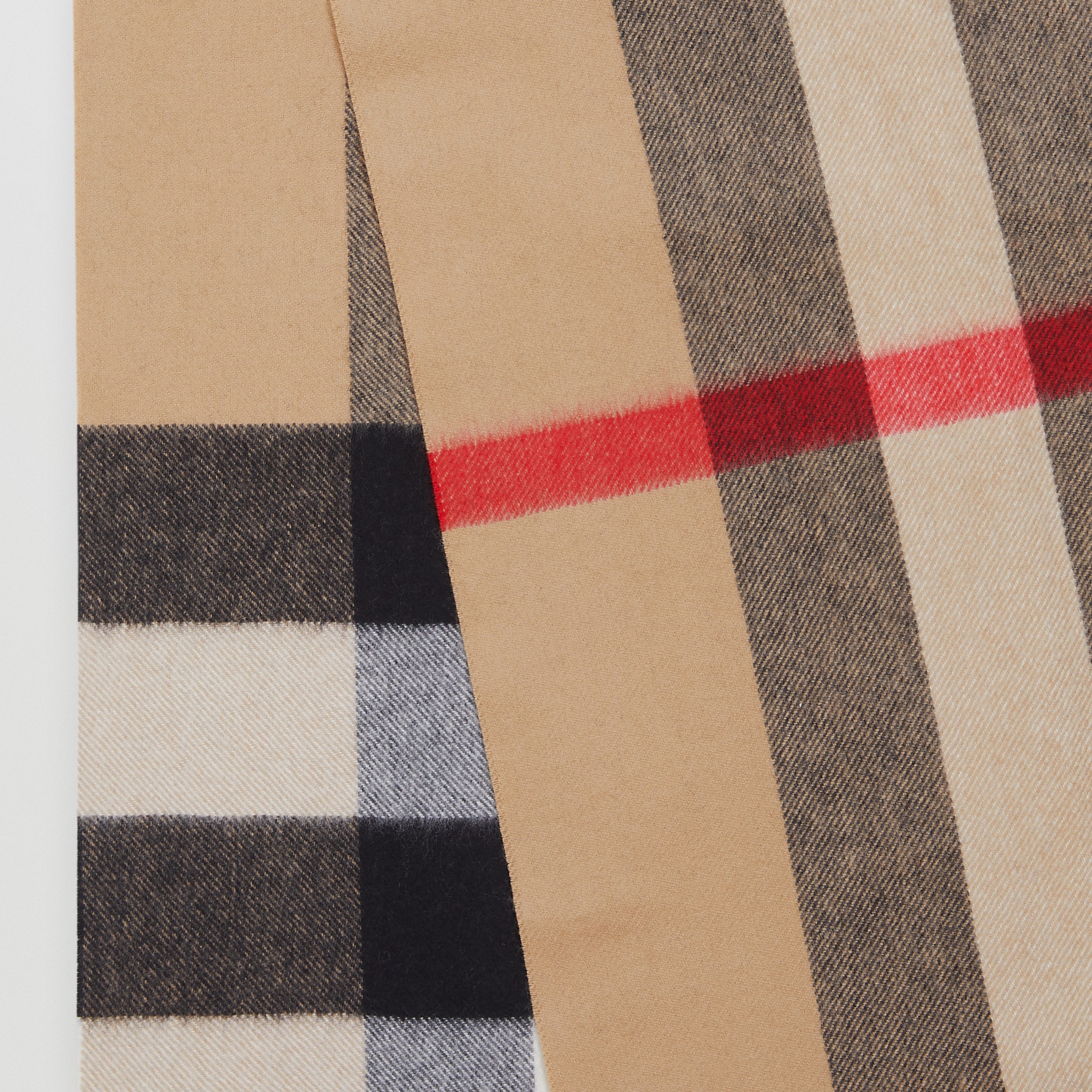Check Cashmere Scarf in Archive Beige | Burberry® Official