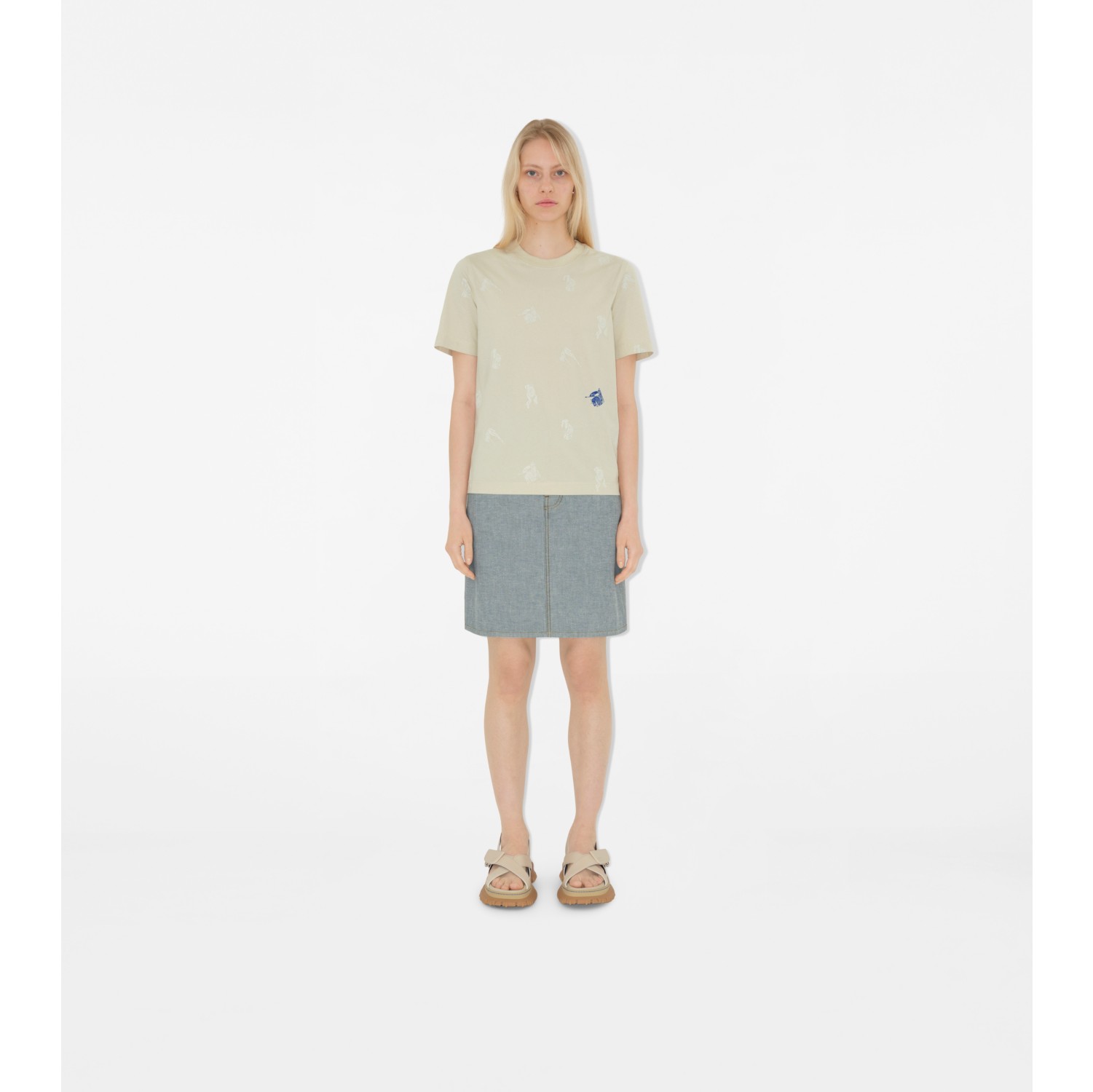 EKD Cotton T-shirt in Plaster - Women | Burberry® Official