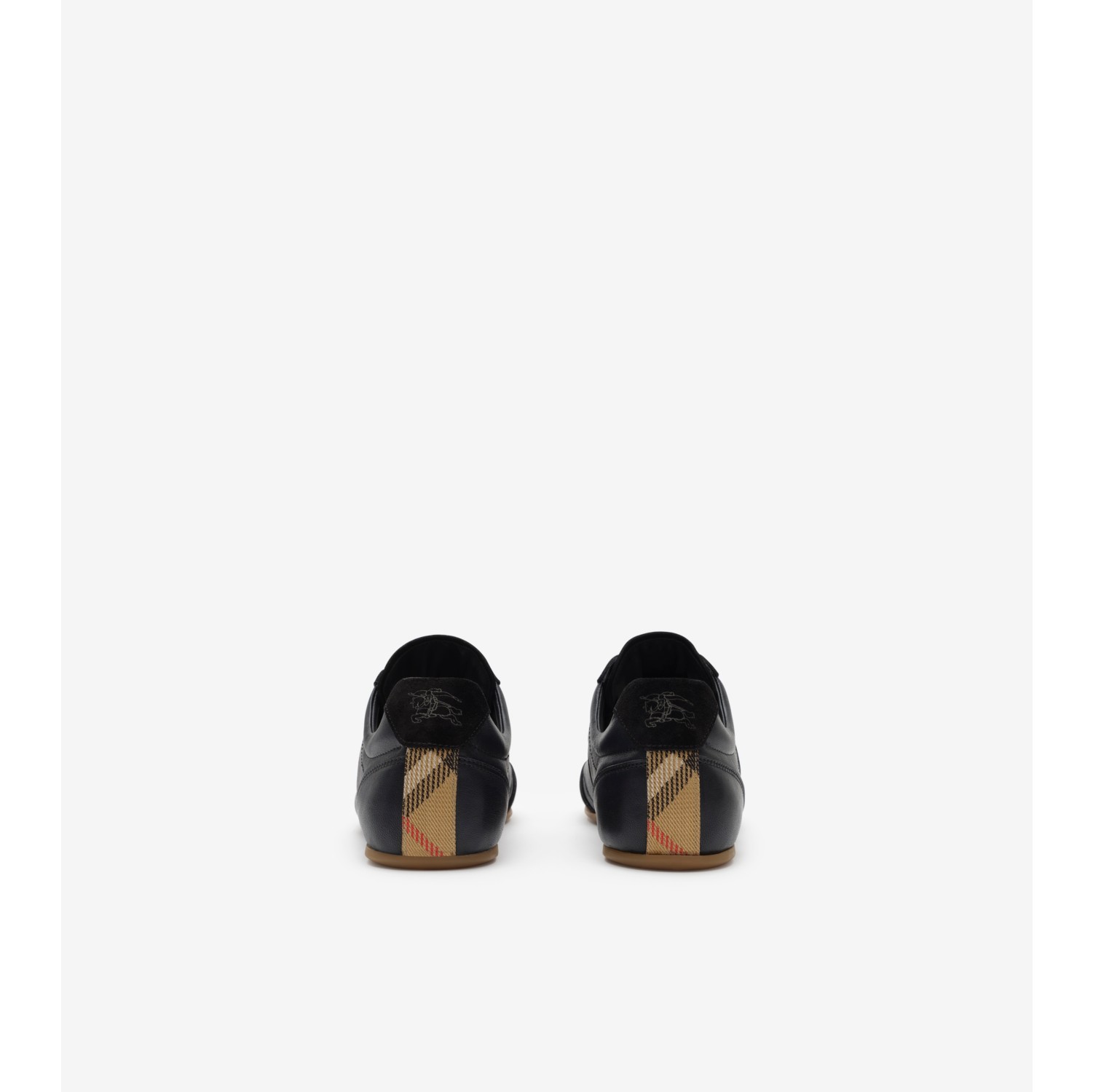 Leather Knight Runner Sneakers in Black - Women | Burberry® Official
