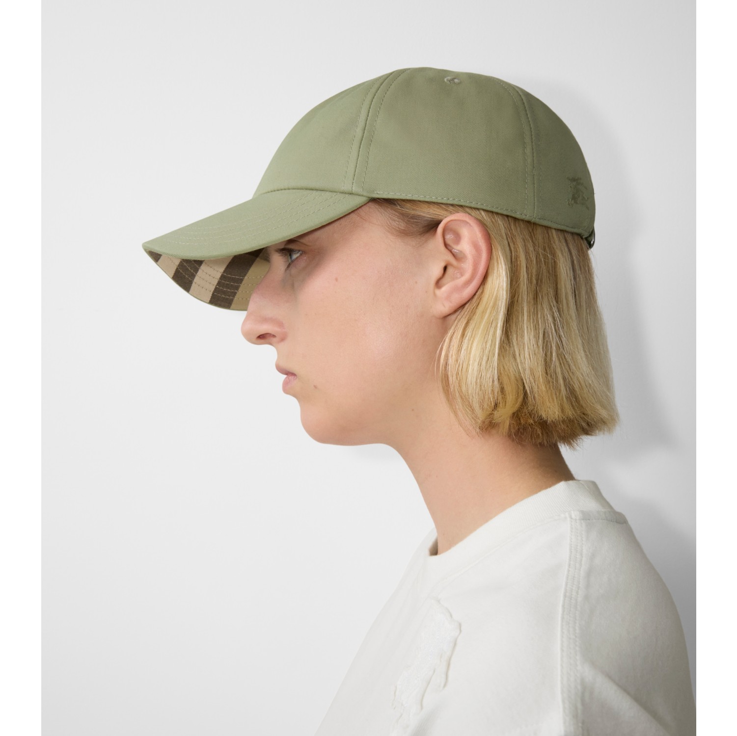 Cotton Blend Baseball Cap in Hunter - Men | Burberry® Official