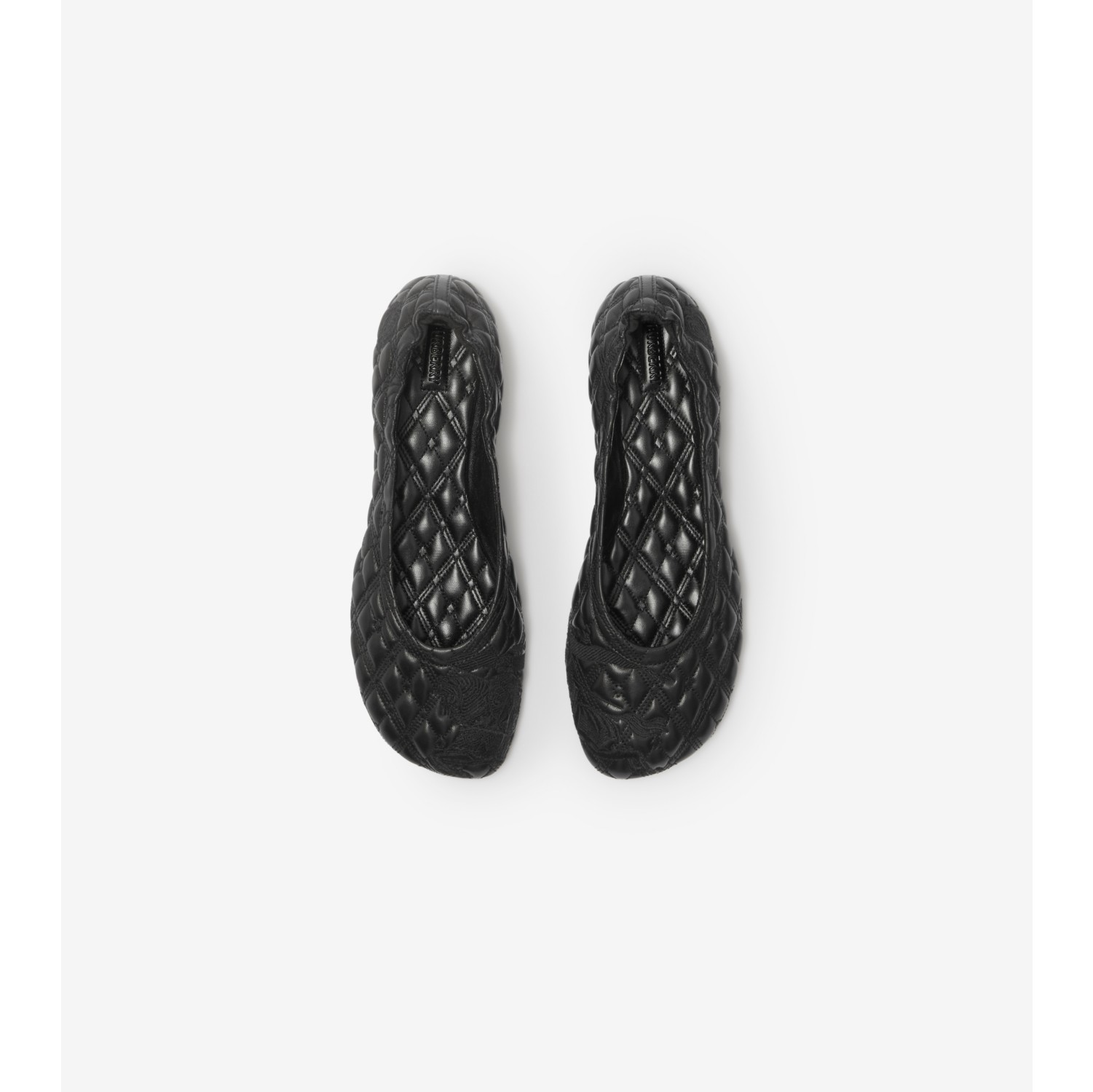 Leather Sadler Ballerinas In Black Women Burberry® Official