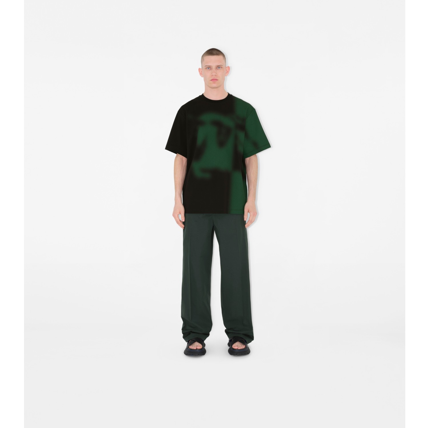 Halftone EKD Cotton T-shirt in Black - Men | Burberry® Official