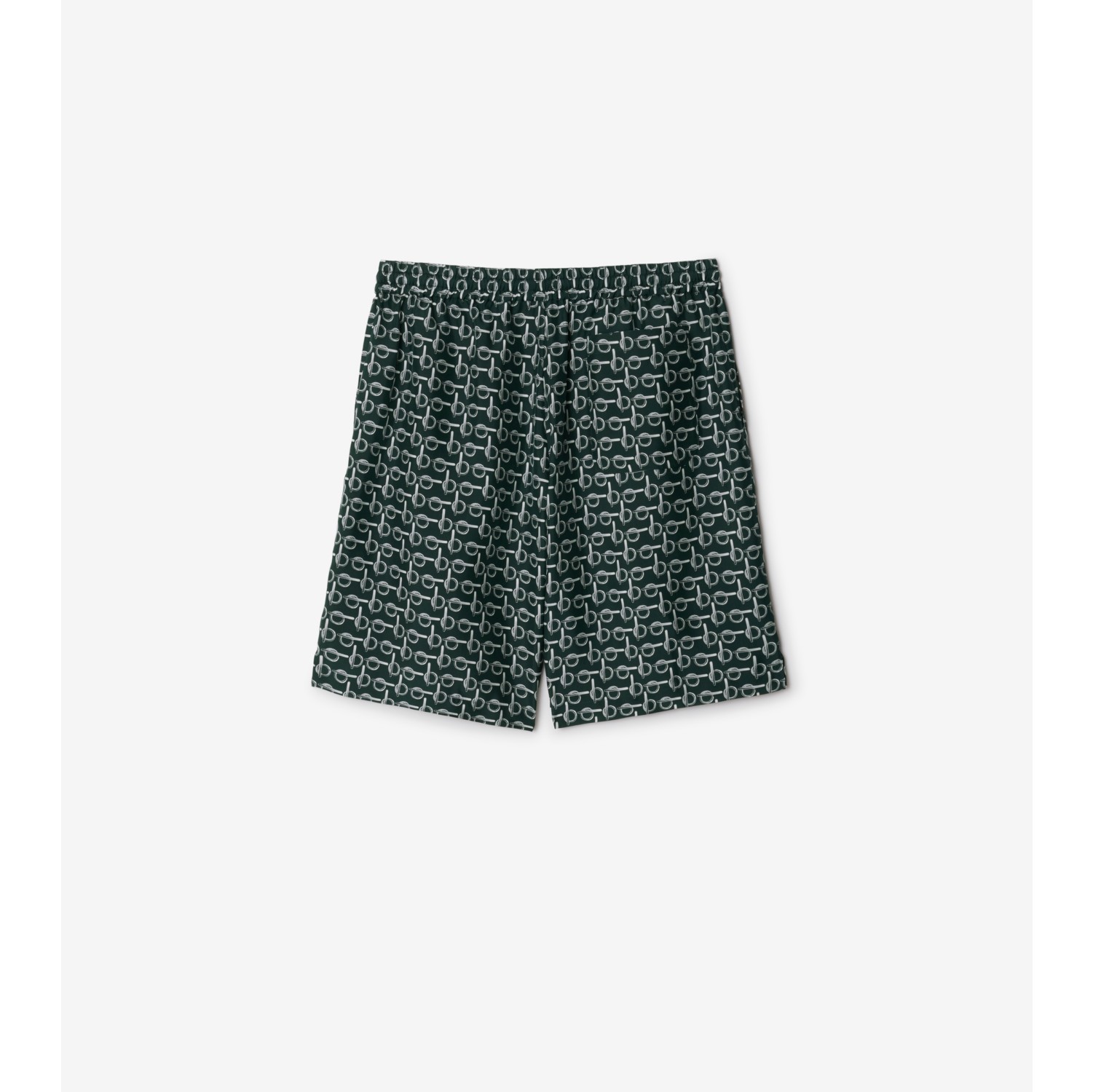 B Silk Shorts in Silver/green | Burberry® Official