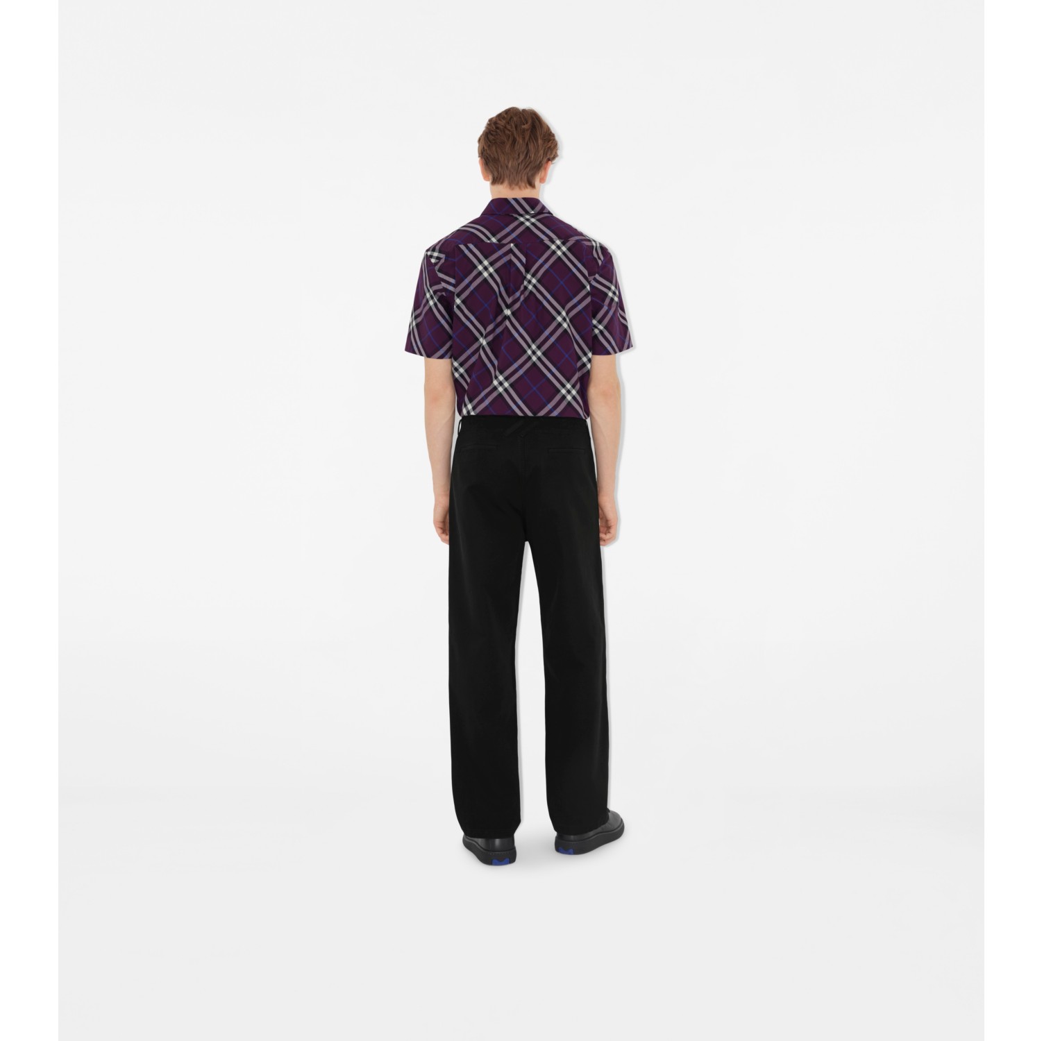 Check Cotton Shirt in Pansy - Men | Burberry® Official