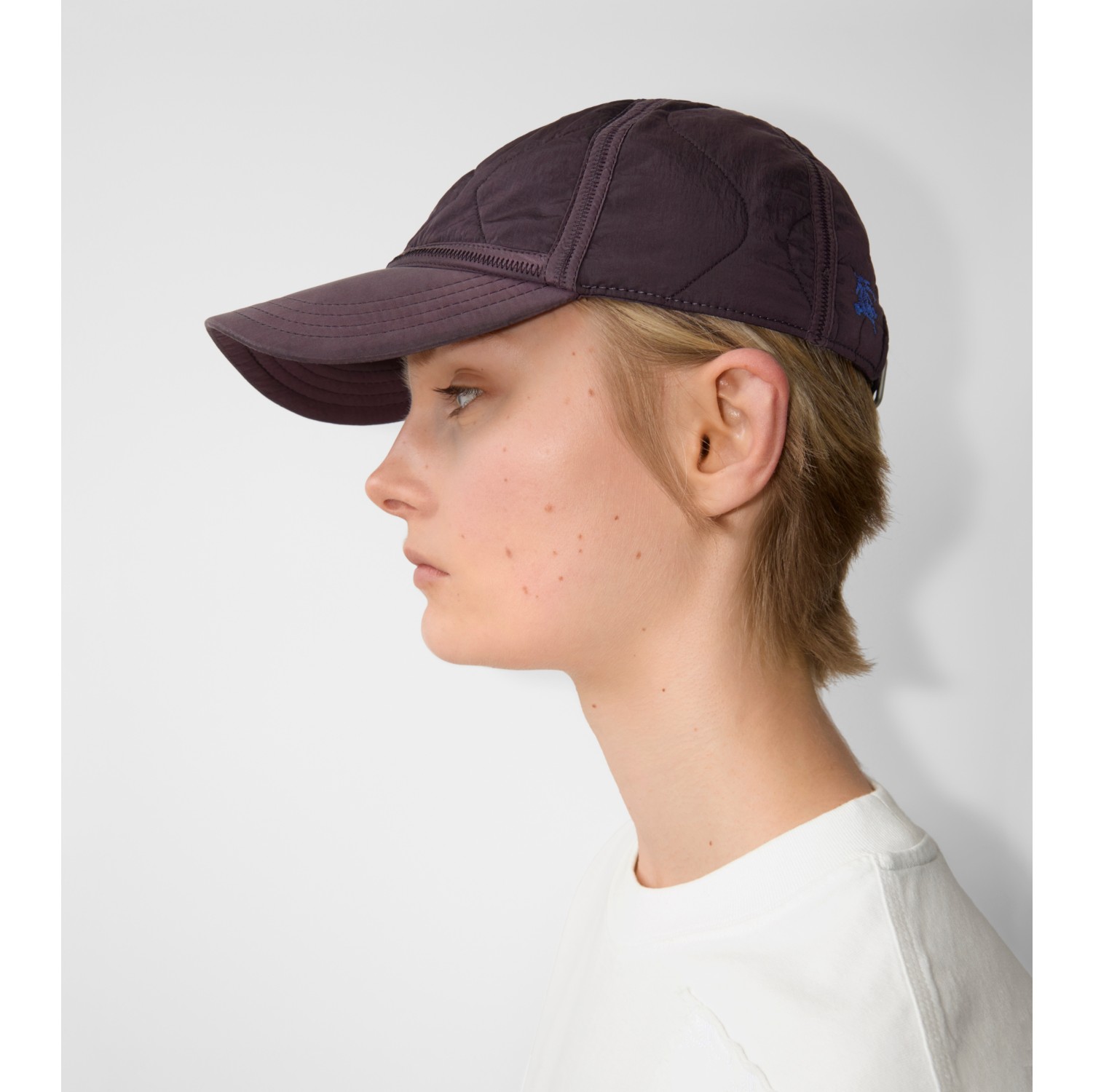 Quilted Nylon Baseball Cap in Berry - Men | Burberry® Official