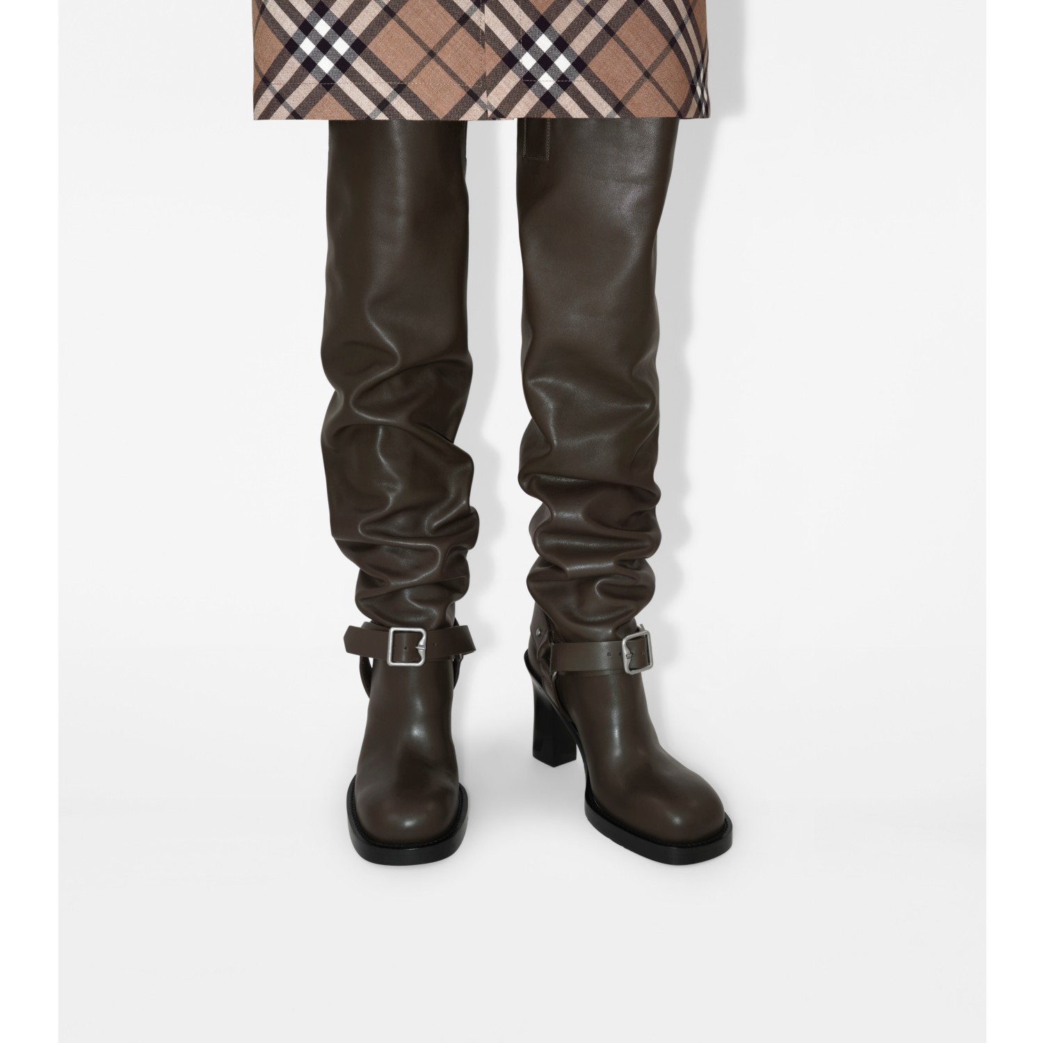 Leather Soft Stirrup Boots in Snug - Women | Burberry® Official