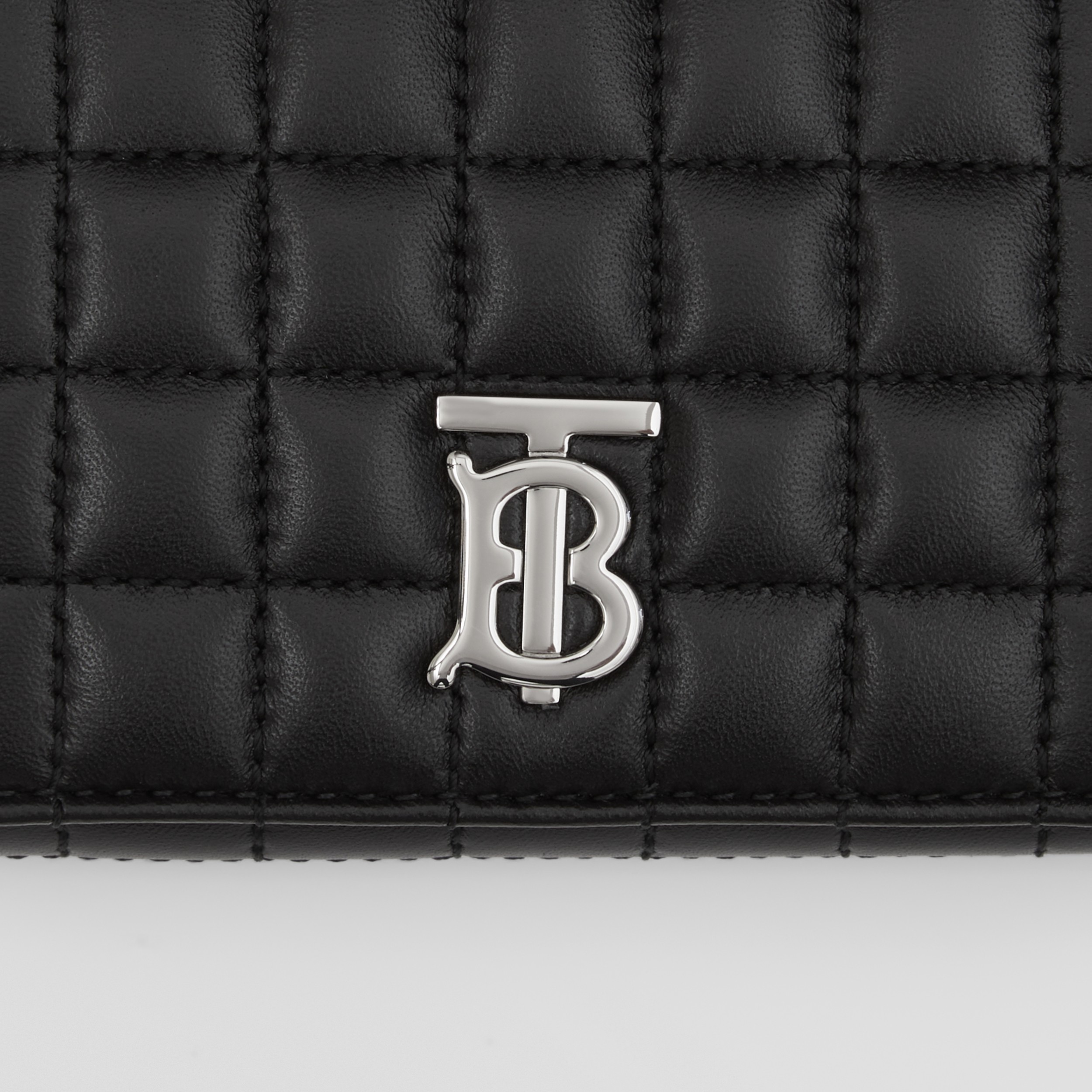 Quilted Leather Small Lola Folding Wallet in Black/palladium - Women ...