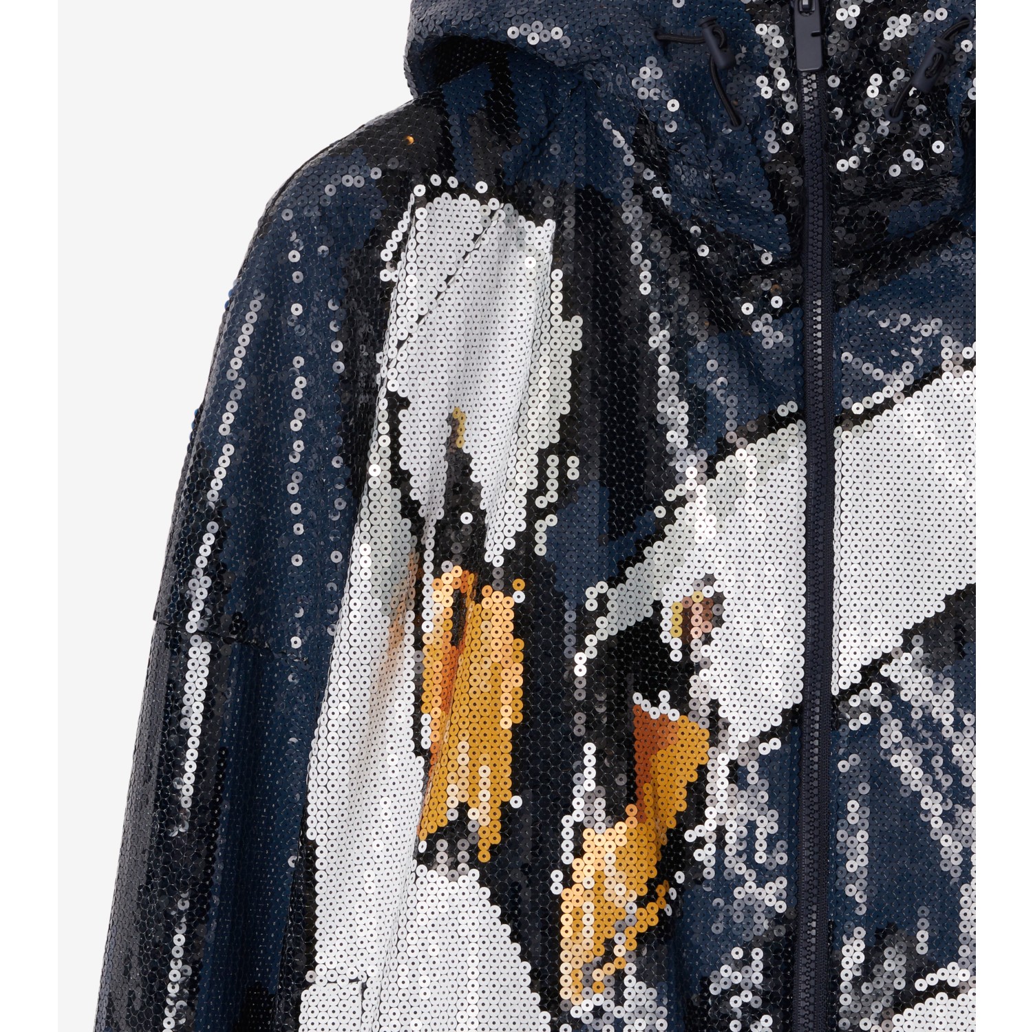 Swan Sequinned Nylon Jacket in Ink - Men | Burberry® Official