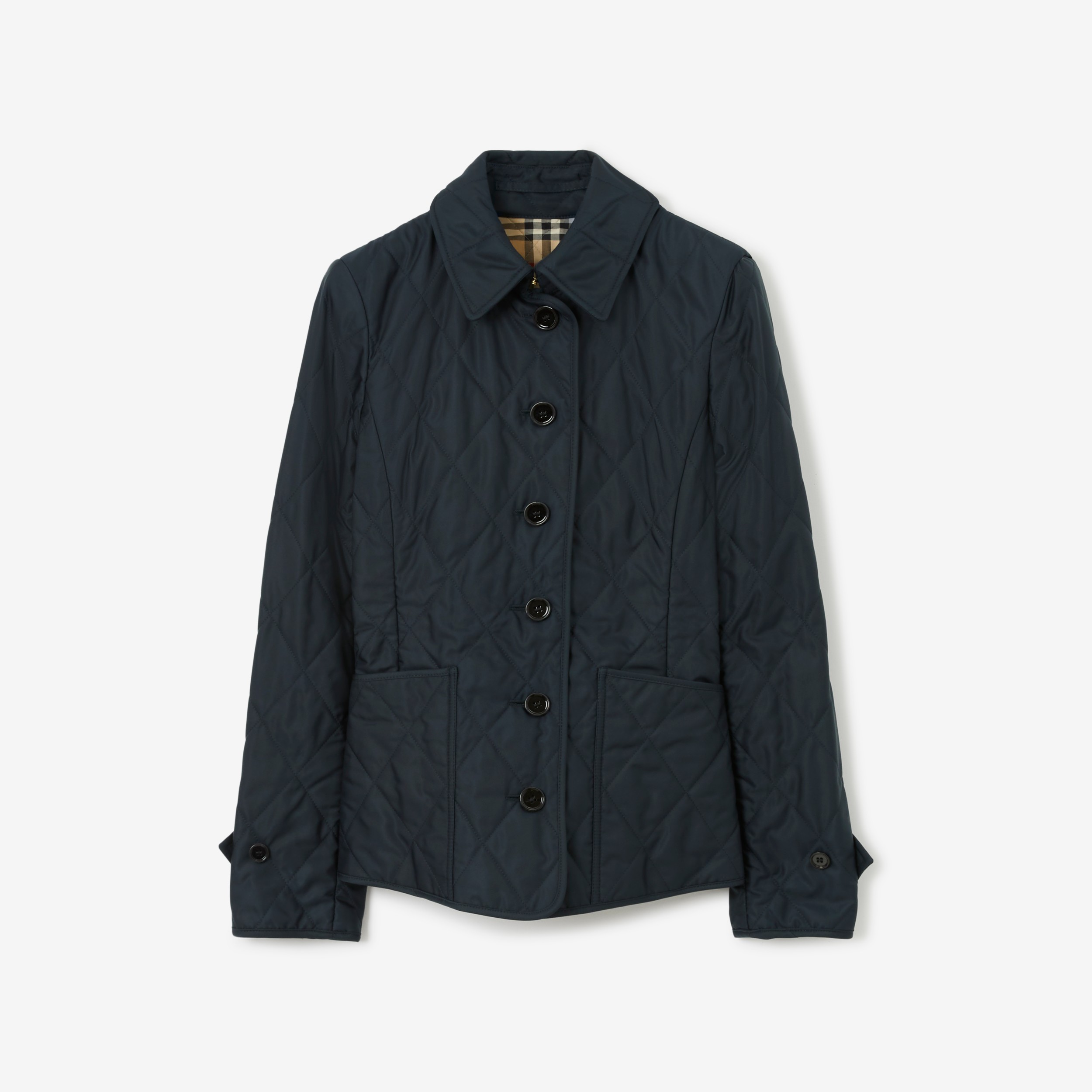 Quilted Thermoregulated Jacket in Midnight - Women | Burberry® Official