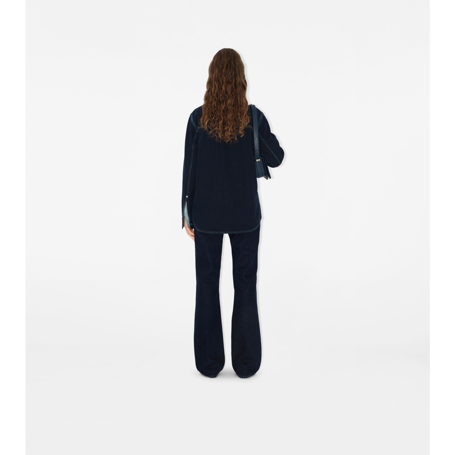Regular Fit Denim Shirt in Indigo - Women, Cotton | Burberry® Official