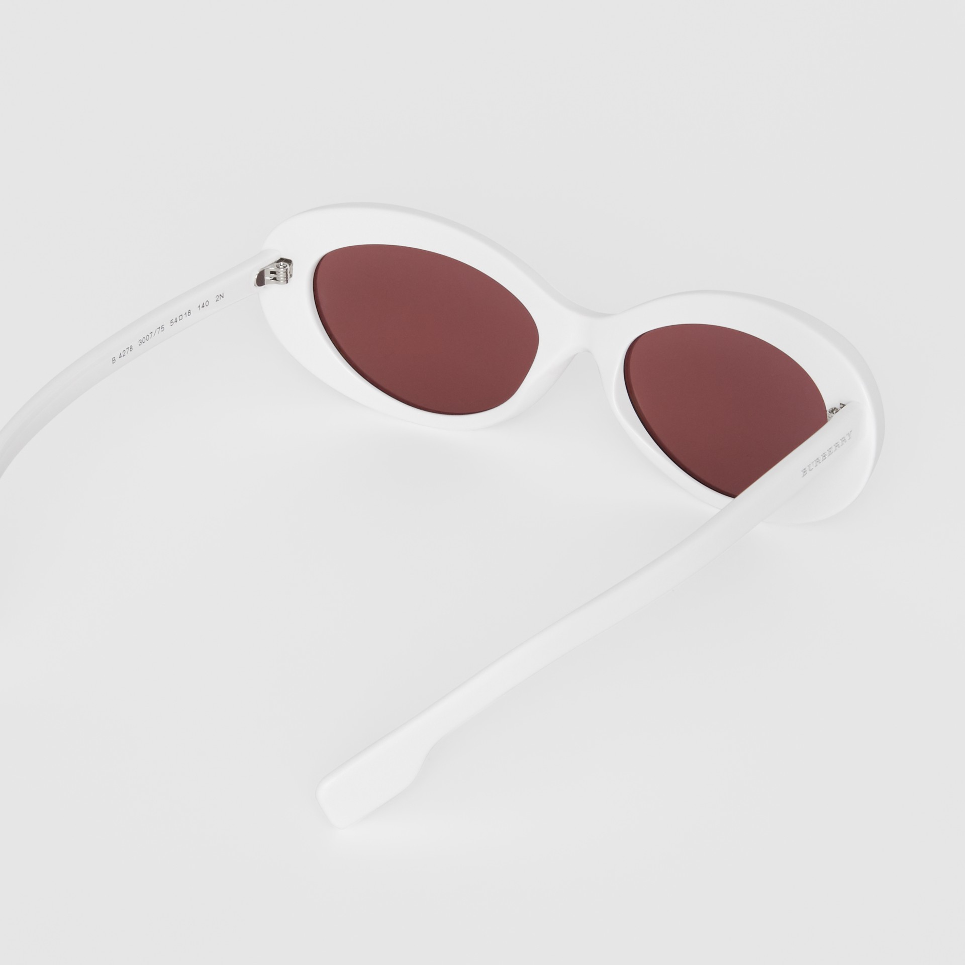 Cat Eye Frame Sunglasses In White Women Burberry United States
