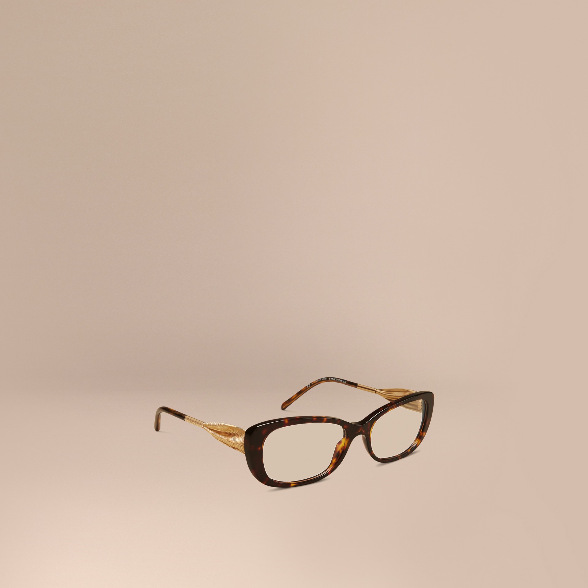 Gabardine Collection Oval Optical Frames Tortoise Shell Burberry