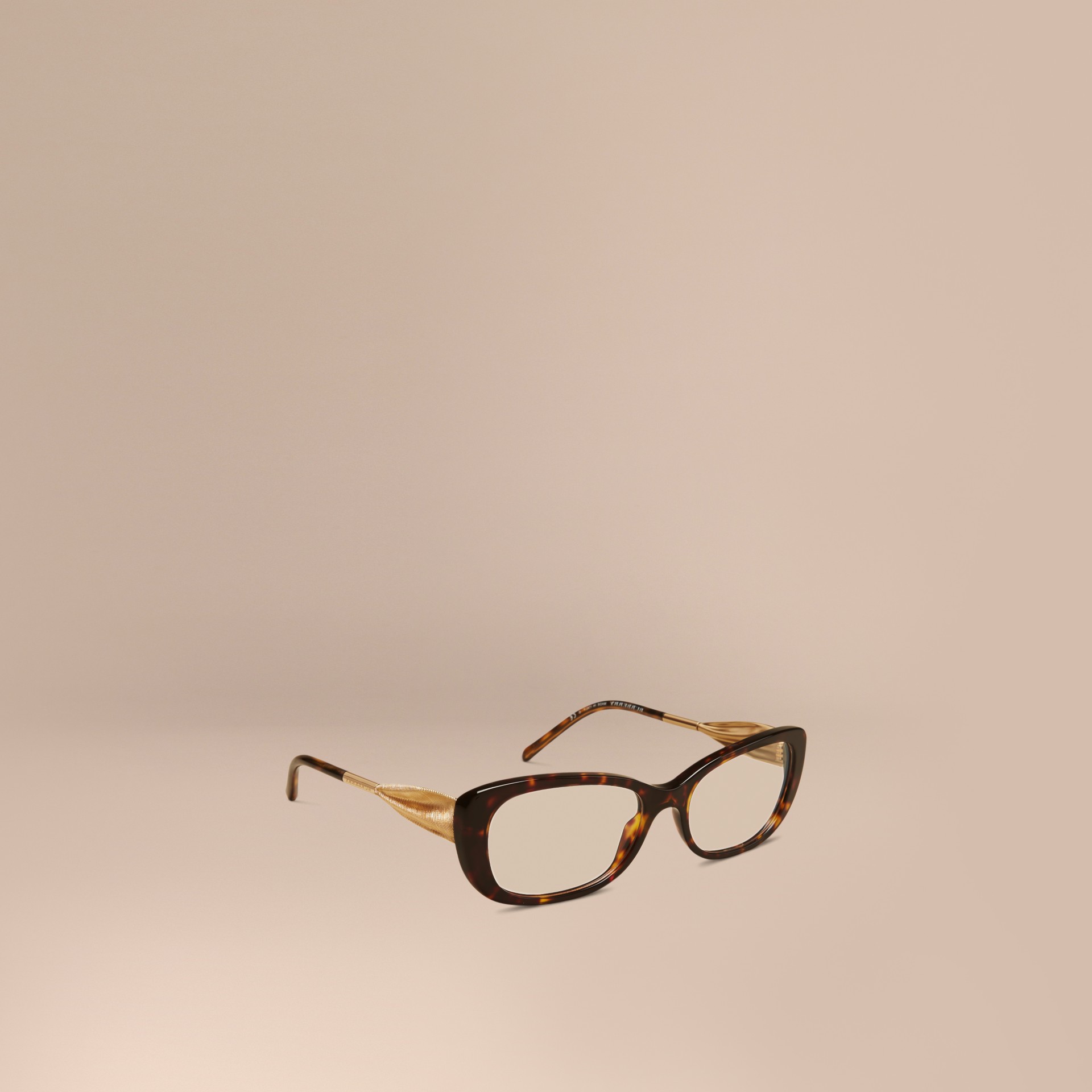 Gabardine Collection Oval Optical Frames Tortoise Shell Burberry
