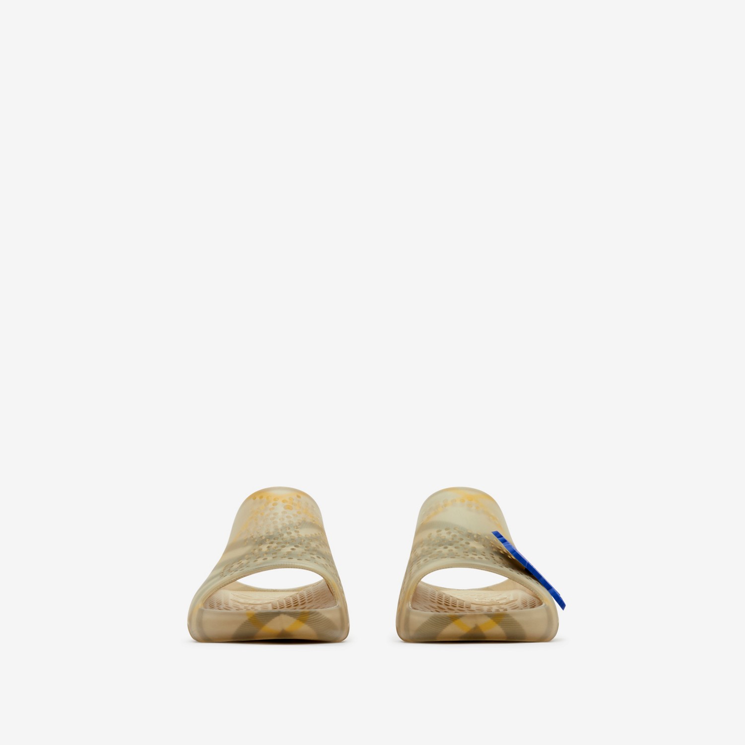 Check Rubber Stingray Slides in Wheat - Women | Burberry® Official Check Rubber Stingray Slides in Wheat - Women | Burberry® Official