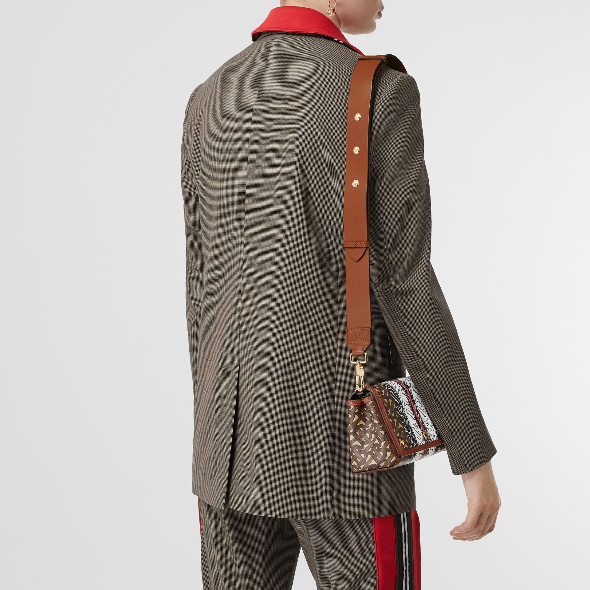 Burberry Monogram Stripe E-canvas Crossbody Bag | semashow.com