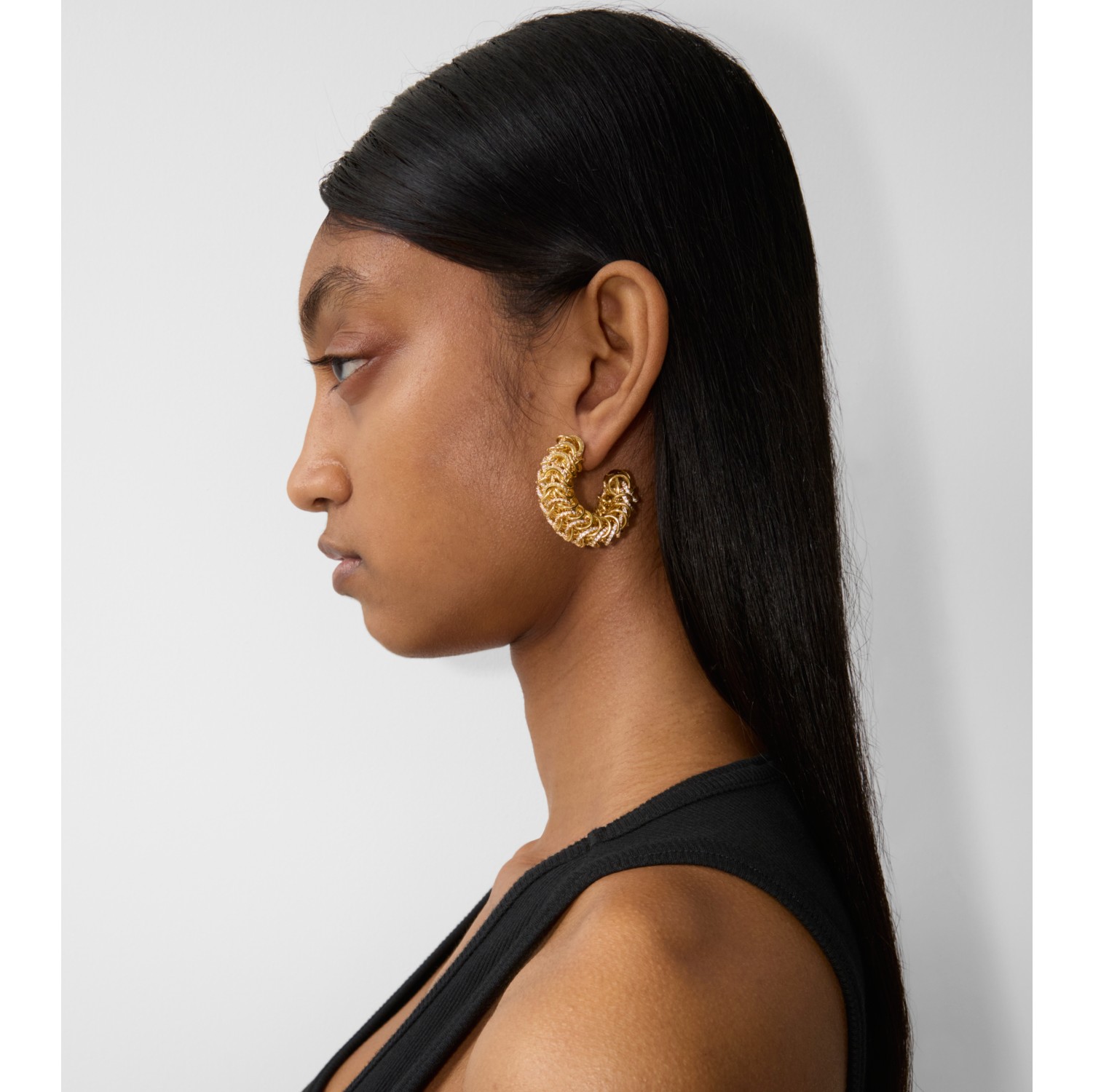 Pavé Armour Earrings in Gold/clear - Women | Burberry® Official