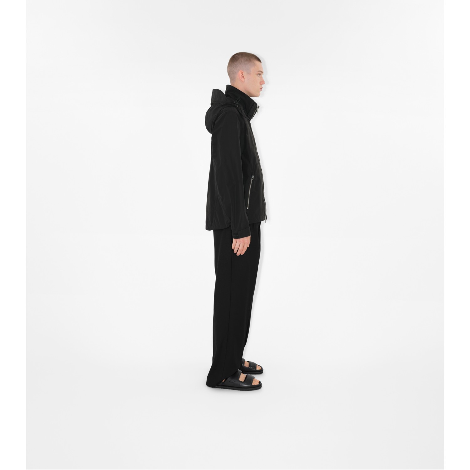 Packaway Hood Shape-memory Taffeta Jacket in Black - Men | Burberry ...