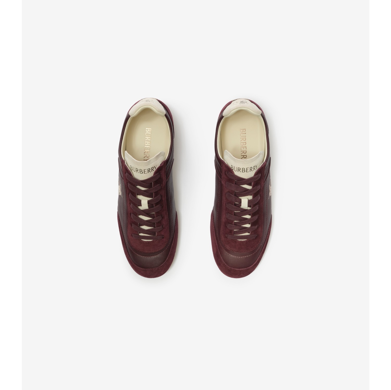Leather Knight Runner Sneakers in Vineyard red/dove beige - Women ...
