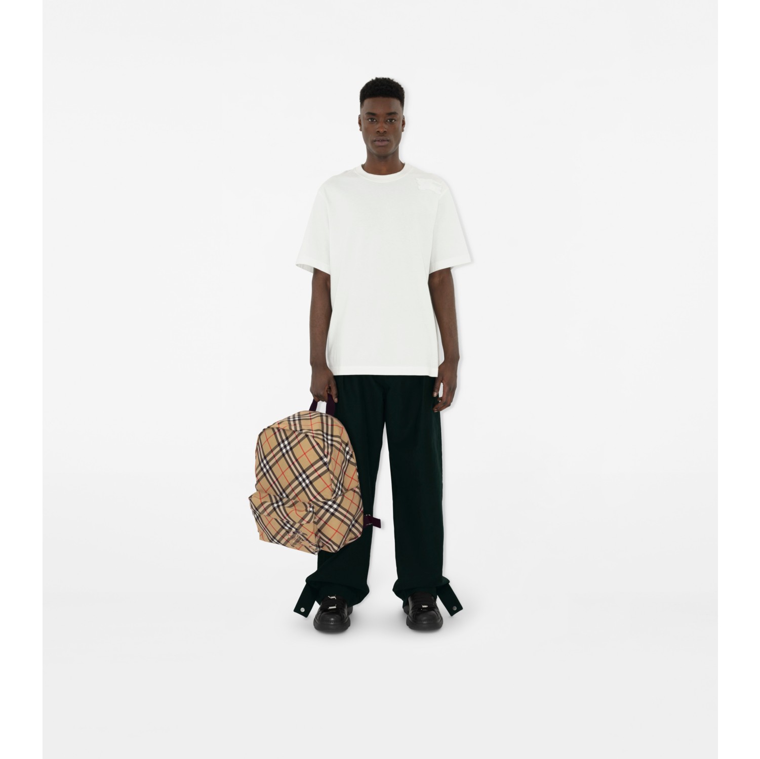 Check Backpack in Sand - Men, Nylon | Burberry® Official