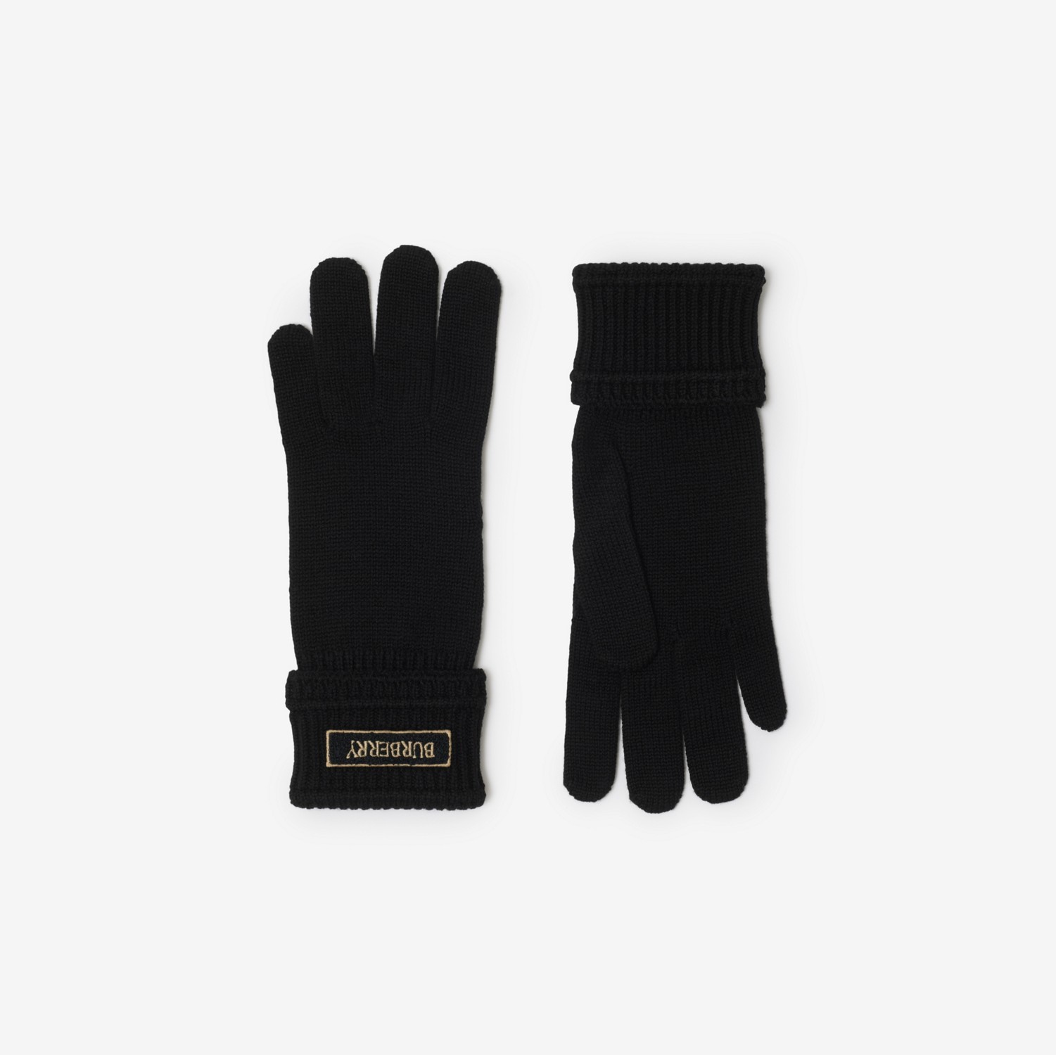 Gants en laine (Noir) - Homme | Site officiel Burberry® Gants en laine (Noir) - Homme | Site officiel Burberry®