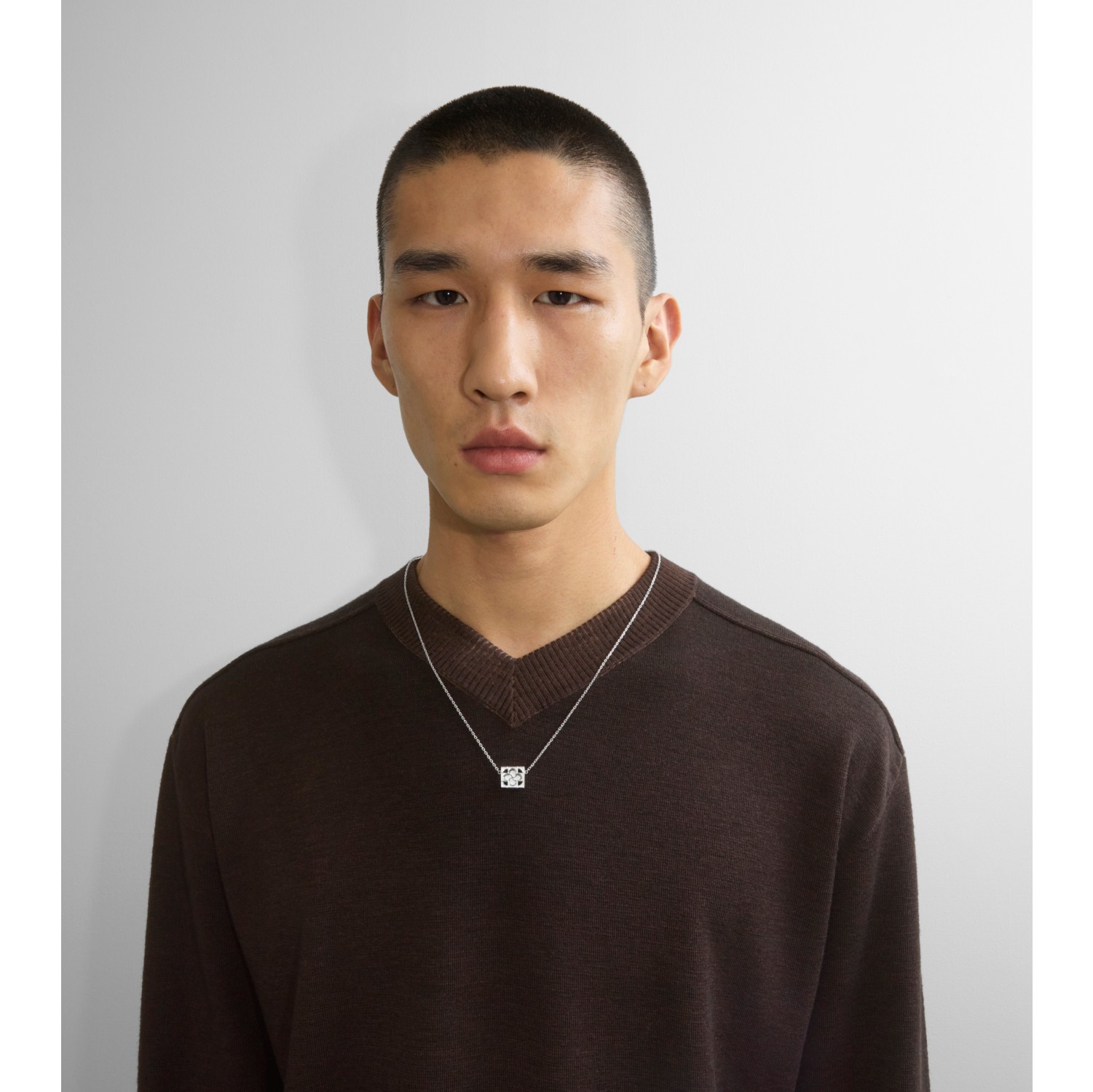 Rose Monogram Necklace in Silver - Women | Burberry® Official