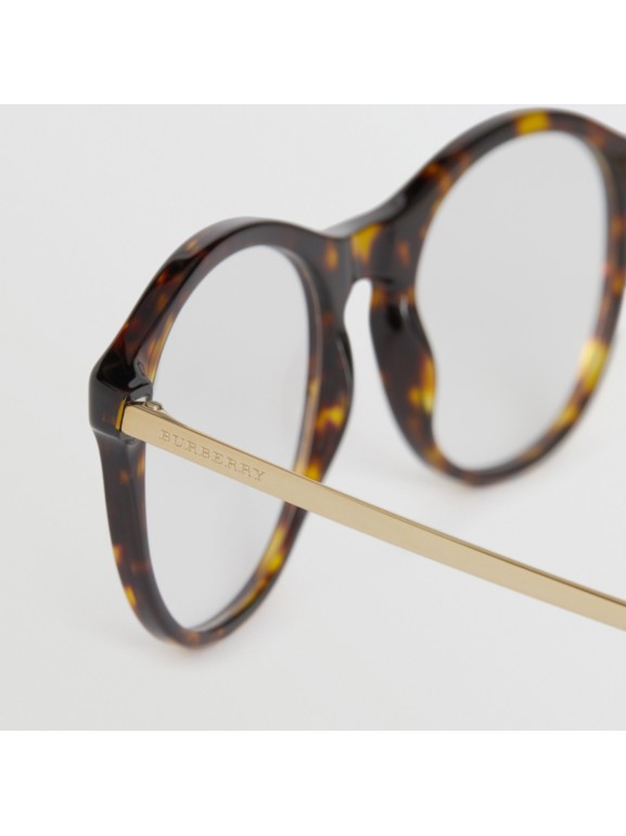 Round Optical Frames In Tortoise Shell Women Burberry Canada