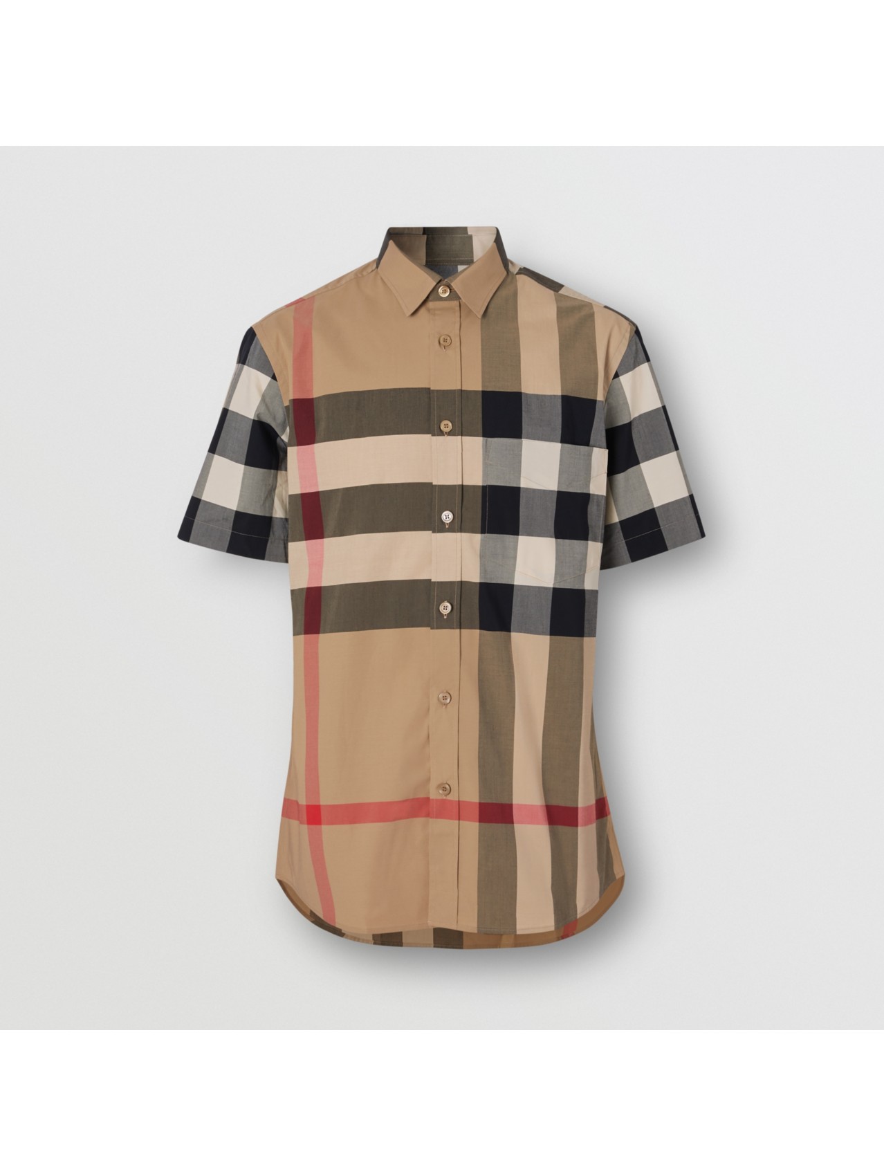 Mens cream long sleeve button up Burberry shirt - munimoro.gob.pe