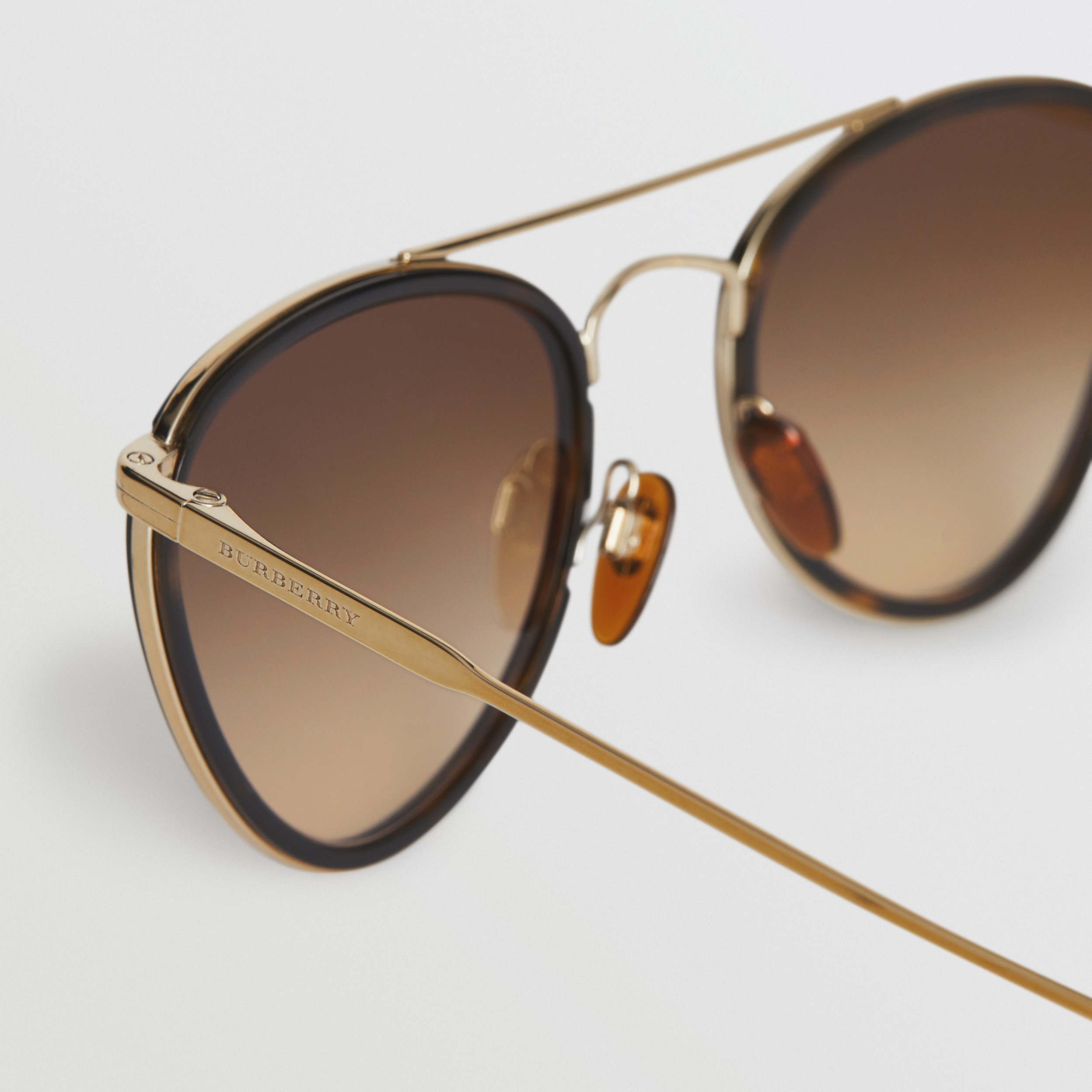 Pilot Sunglasses In Tortoise Shell Women Burberry United States