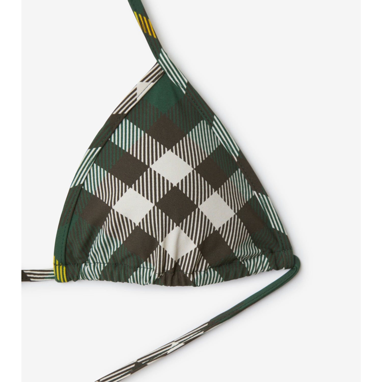 Check Bikini Top in Ivy - Women | Burberry® Official