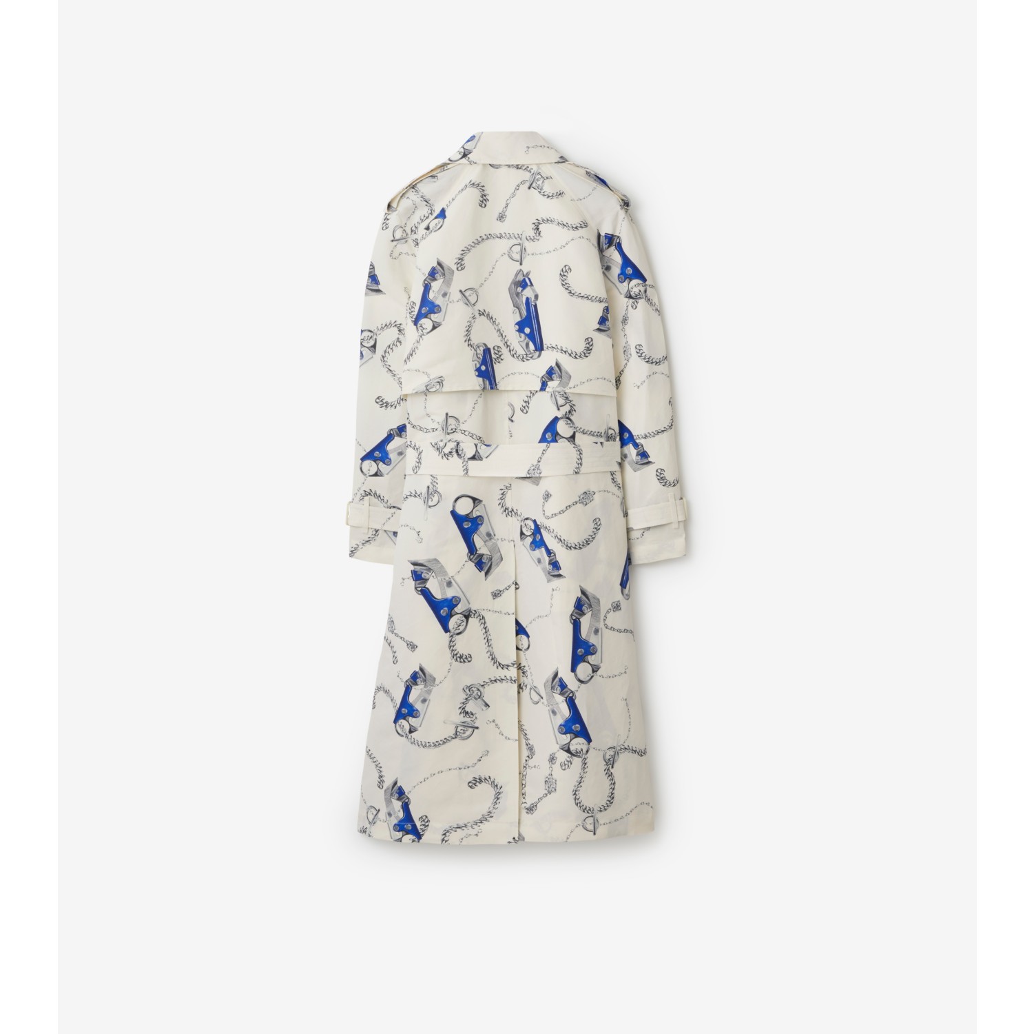 Long Knight Hardware Taffeta Trench Coat in Knight/salt - Men ...