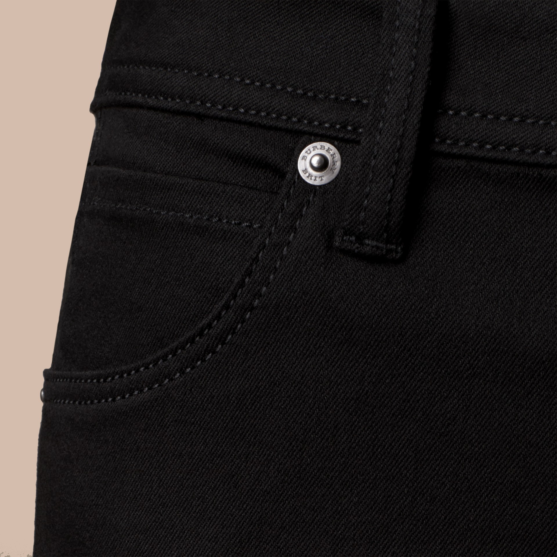 Skinny Fit High-Rise Deep Black Jeans | Burberry Skinny Fit High-Rise Deep Black Jeans | Burberry