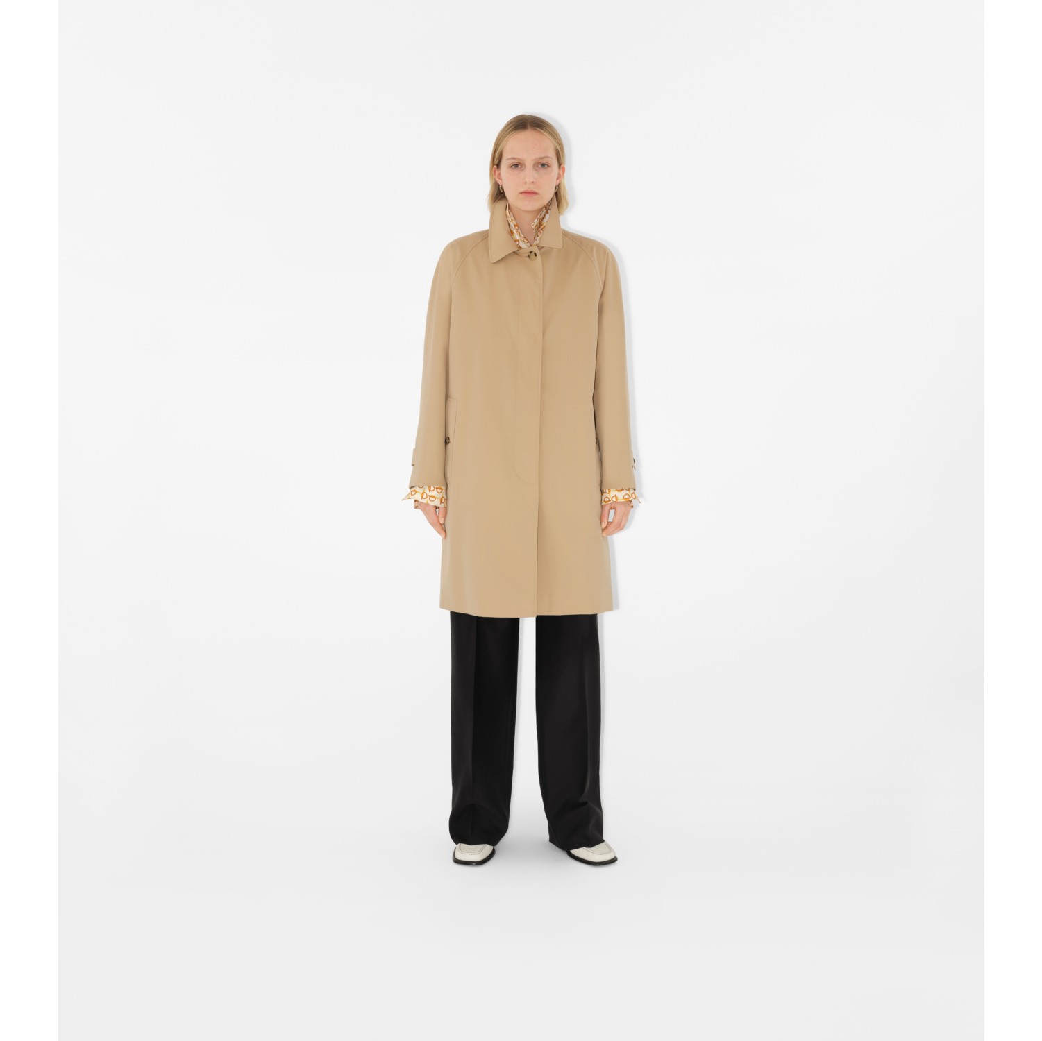 Mid-length Camden Heritage Car Coat in Honey - Women | Burberry® Official