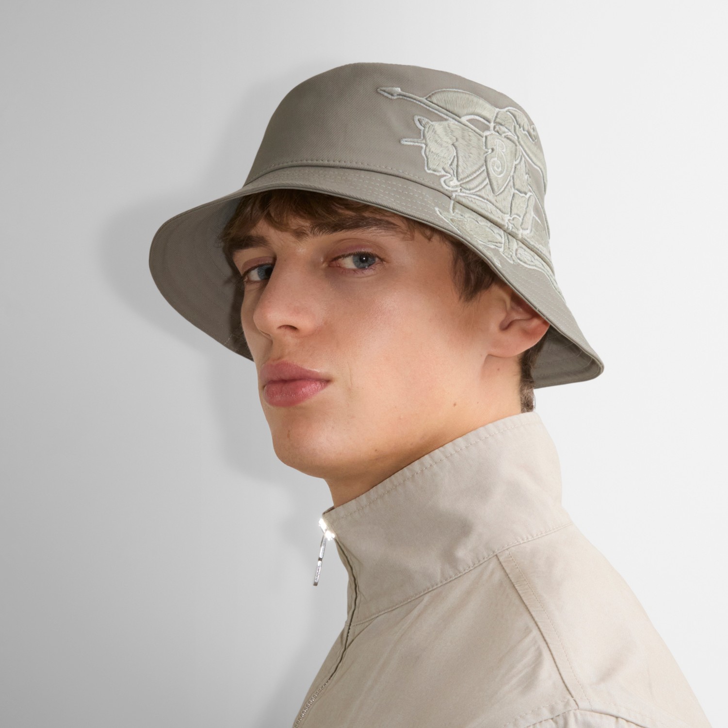 EKD Cotton Bucket Hat in Heron - Men | Burberry® Official EKD Cotton Bucket Hat in Heron - Men | Burberry® Official