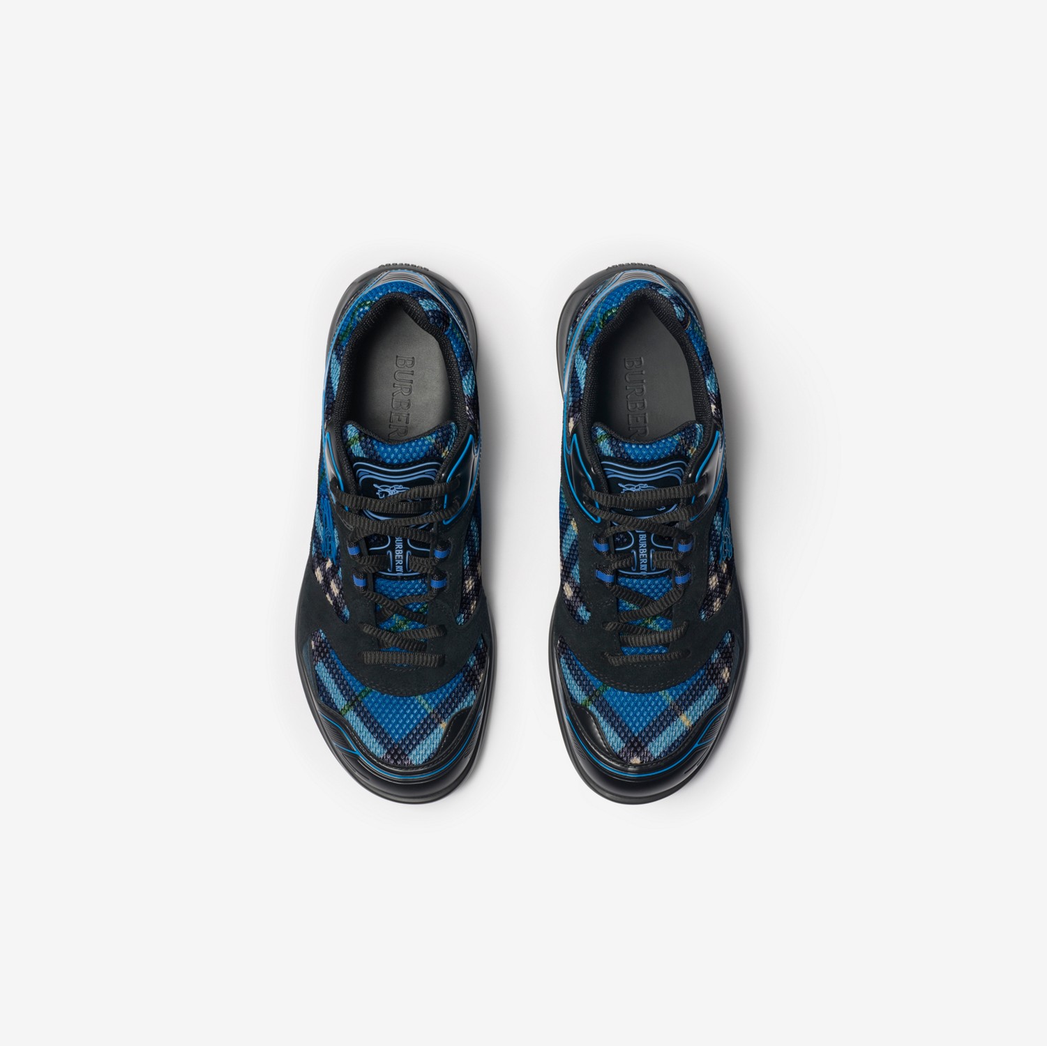 Check Matrix Sport Sneakers in Hyacinth - Men, Nylon | Burberry® Official Check Matrix Sport Sneakers in Hyacinth - Men, Nylon | Burberry® Official