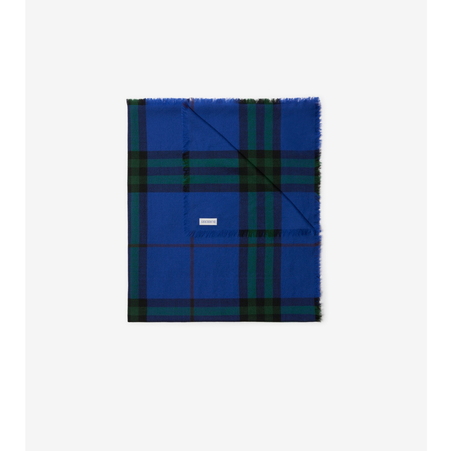 Check Wool Scarf in Knight | Burberry® Official